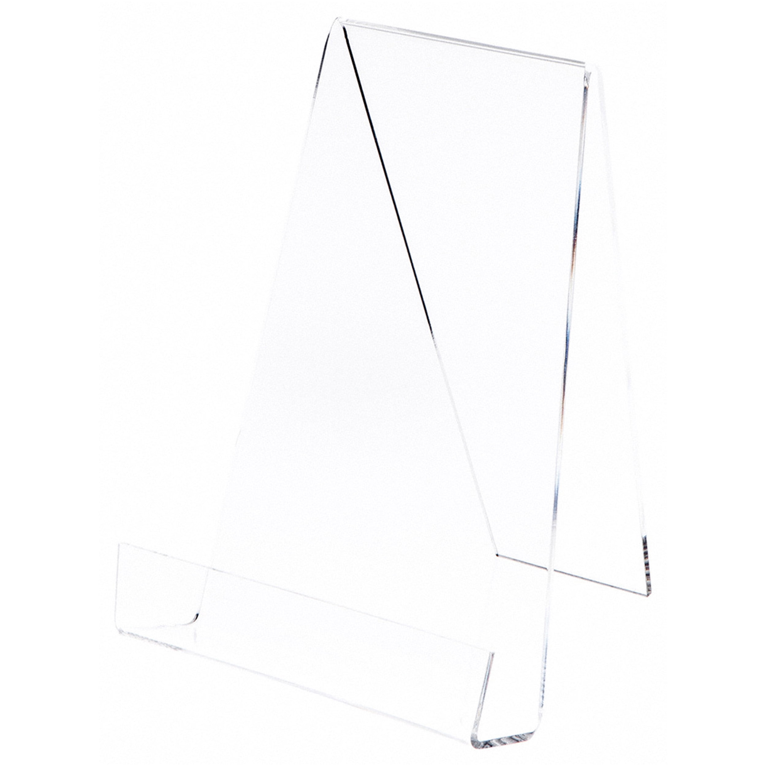 Plymor Clear Acrylic Book Easel with 1.875" Ledge With Lip, 8.25" W x 8 ...