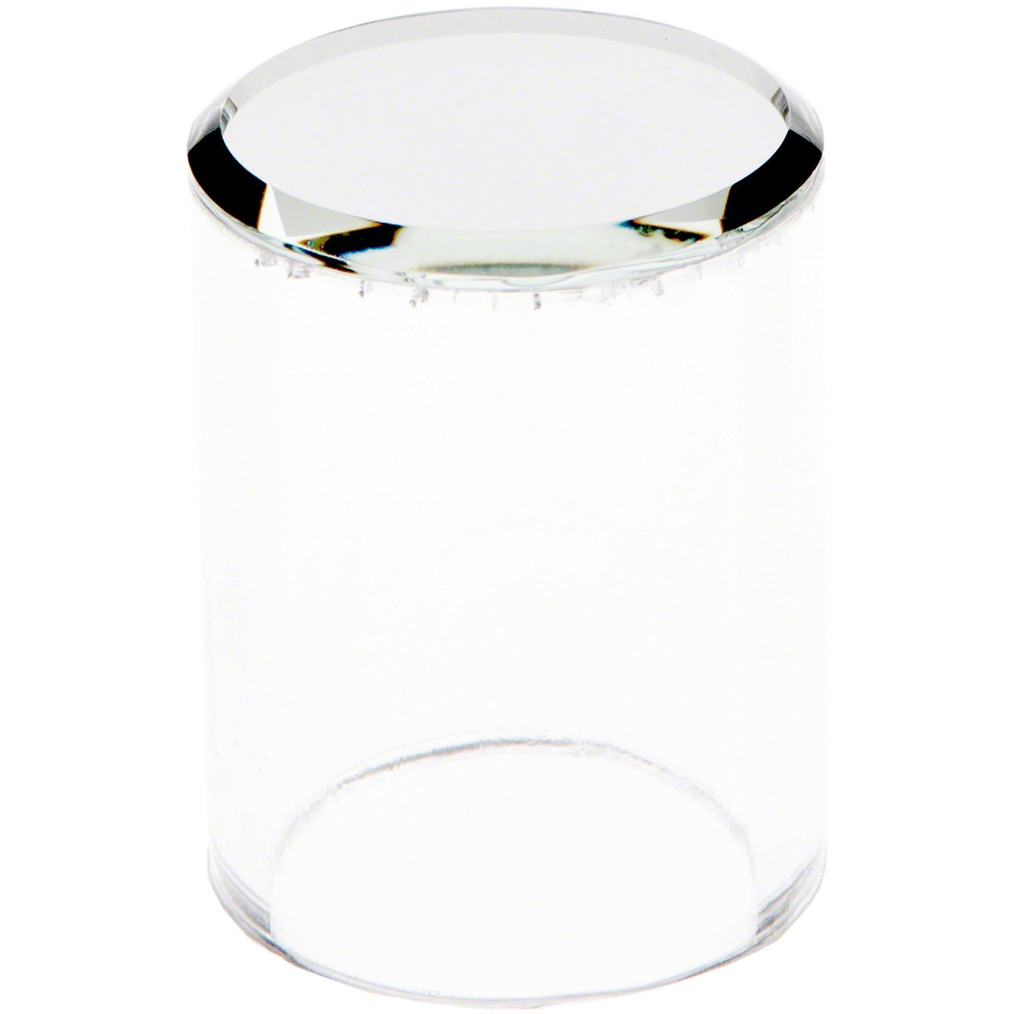 Plymor Clear Acrylic Cylinder Display Riser with Mirror Top, 2" H x 1.5 ...