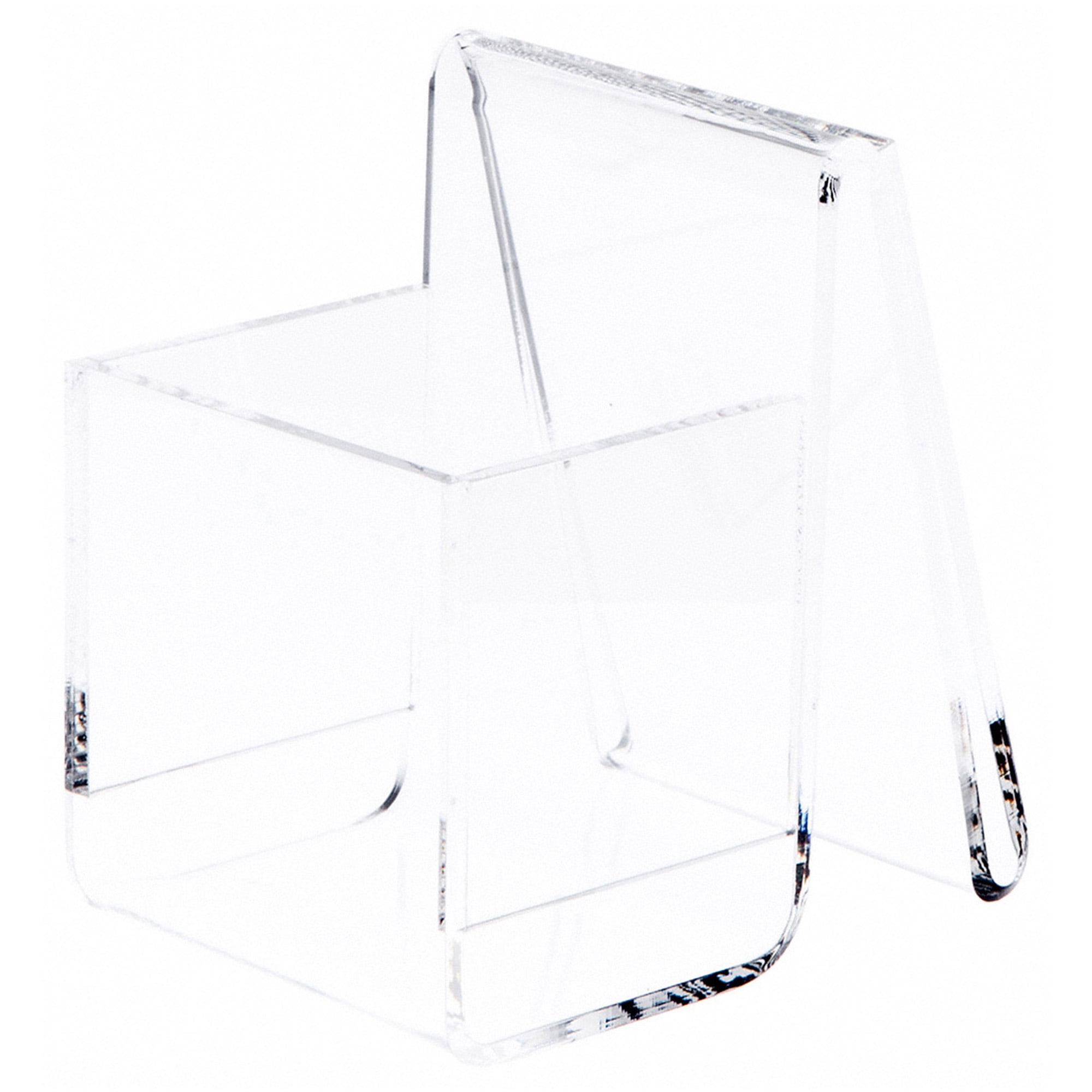 Plymor Clear Acrylic Deluxe Business Card Holder & Display (Vertical), 2.375" W x 3.5" D x 3.5 ...
