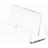 Plymor Clear Acrylic Deluxe Business Card / Postcard Holder, 3.5" W x 2.875" D x 2.125" H ...