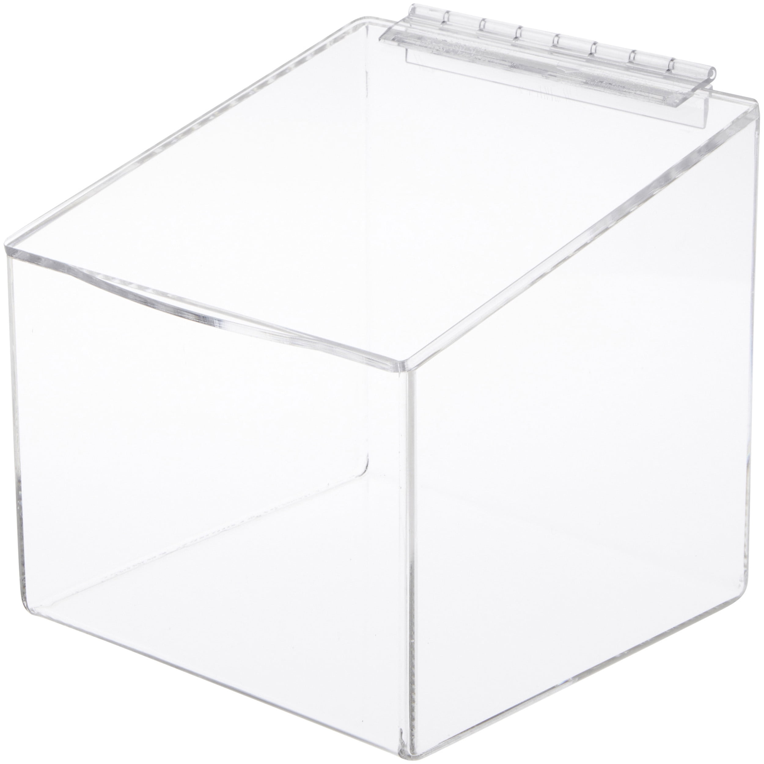 Plymor Clear Acrylic Display Case Box With Angled Top & Hinged Lid, 8 ...