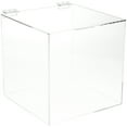 Plymor Clear Acrylic Display Case Box With Hinged Lid, 10" x 10" x 10 ...