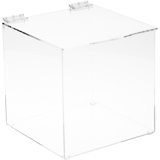 Plymor Clear Acrylic Display Case Box With Hinged Lid, 8" x 8" x 8 ...