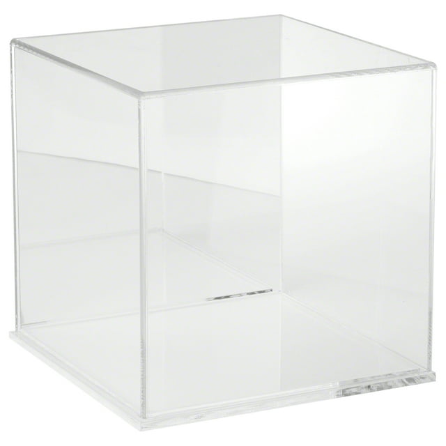 Plymor Clear Acrylic Display Case with Clear Base (Mirror Back), 10" x ...