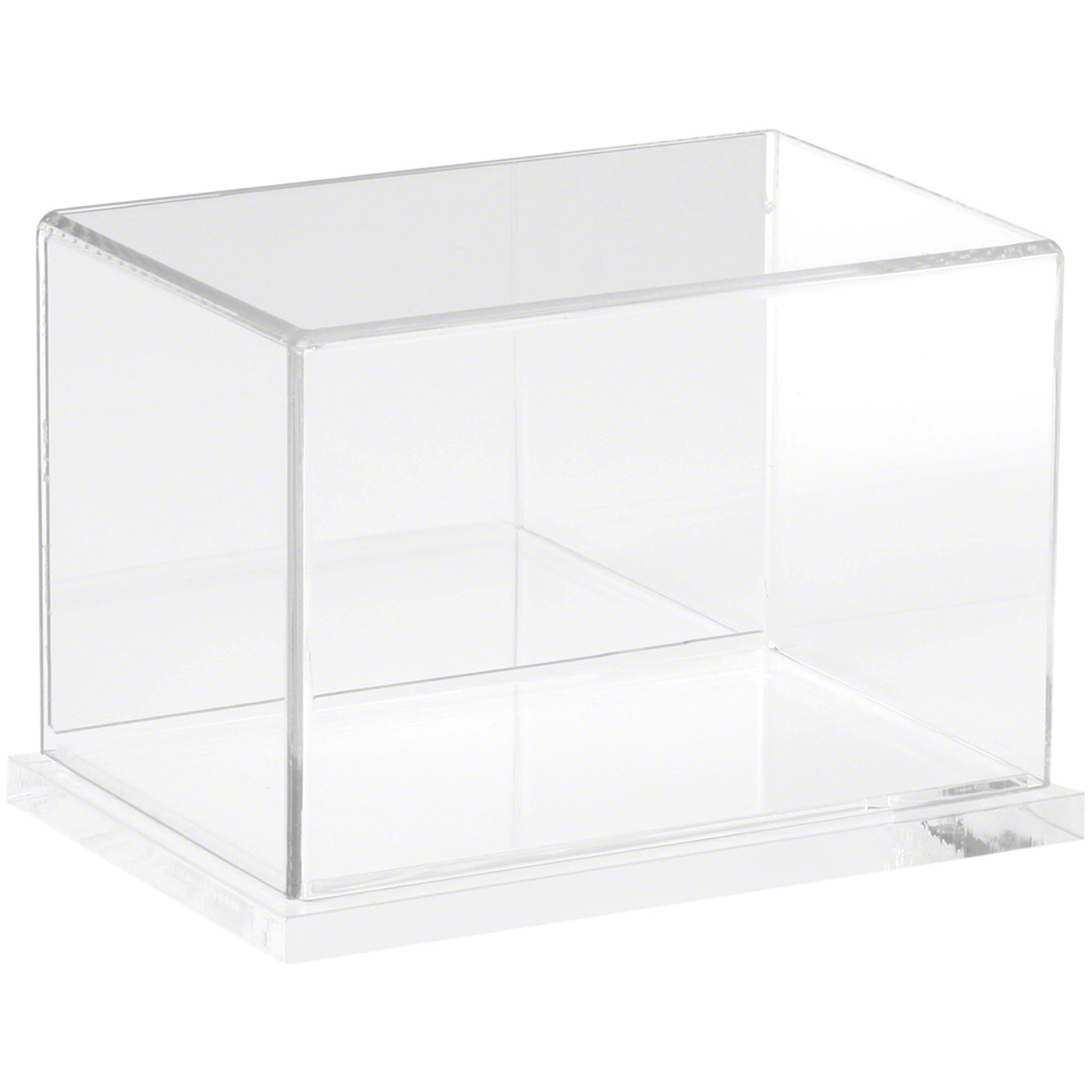 Plymor Clear Acrylic Display Case with Clear Base (Mirror Back), 6" W x ...