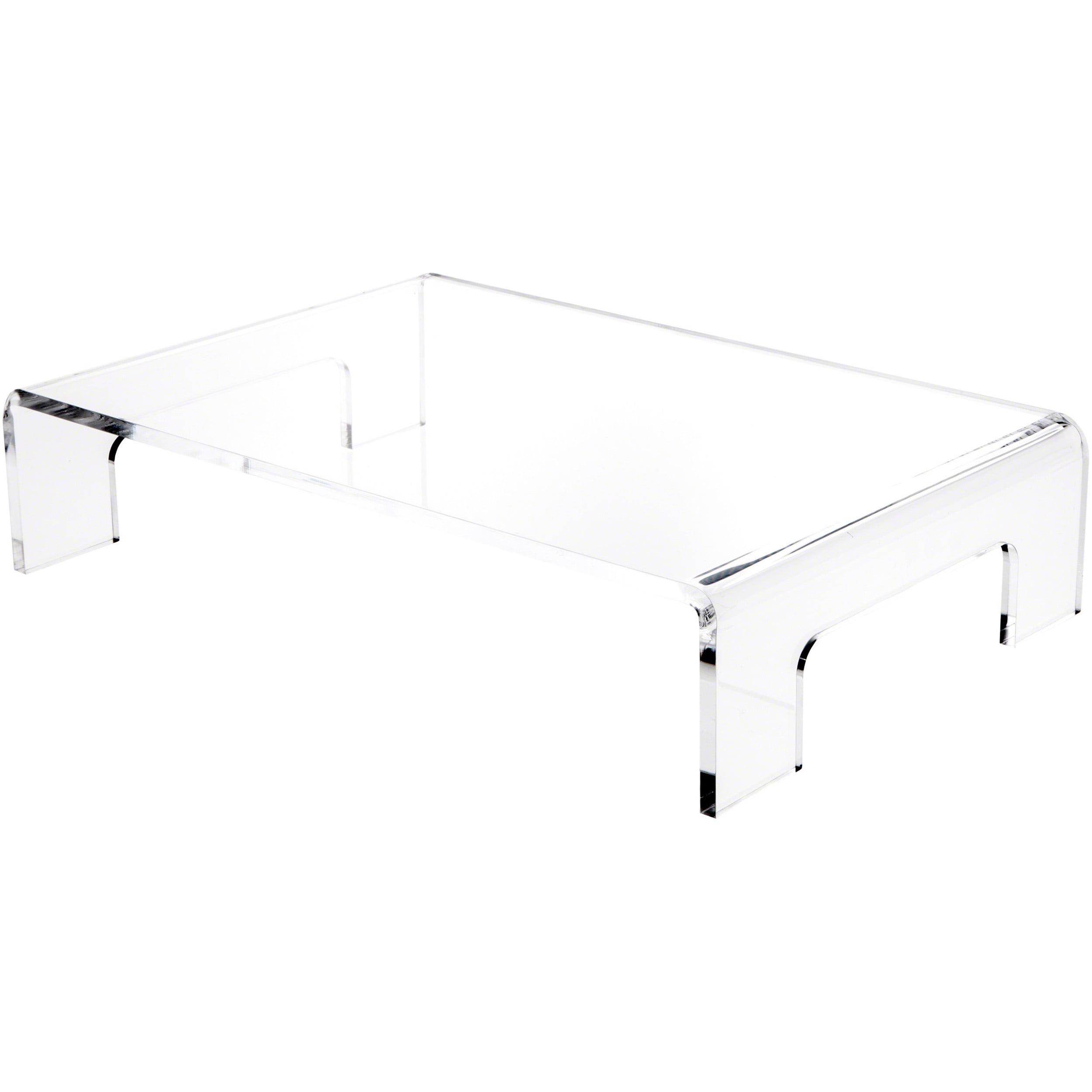 Plymor Clear Acrylic Display Riser with Tray Handles, 4" H x 18" W x 12 ...