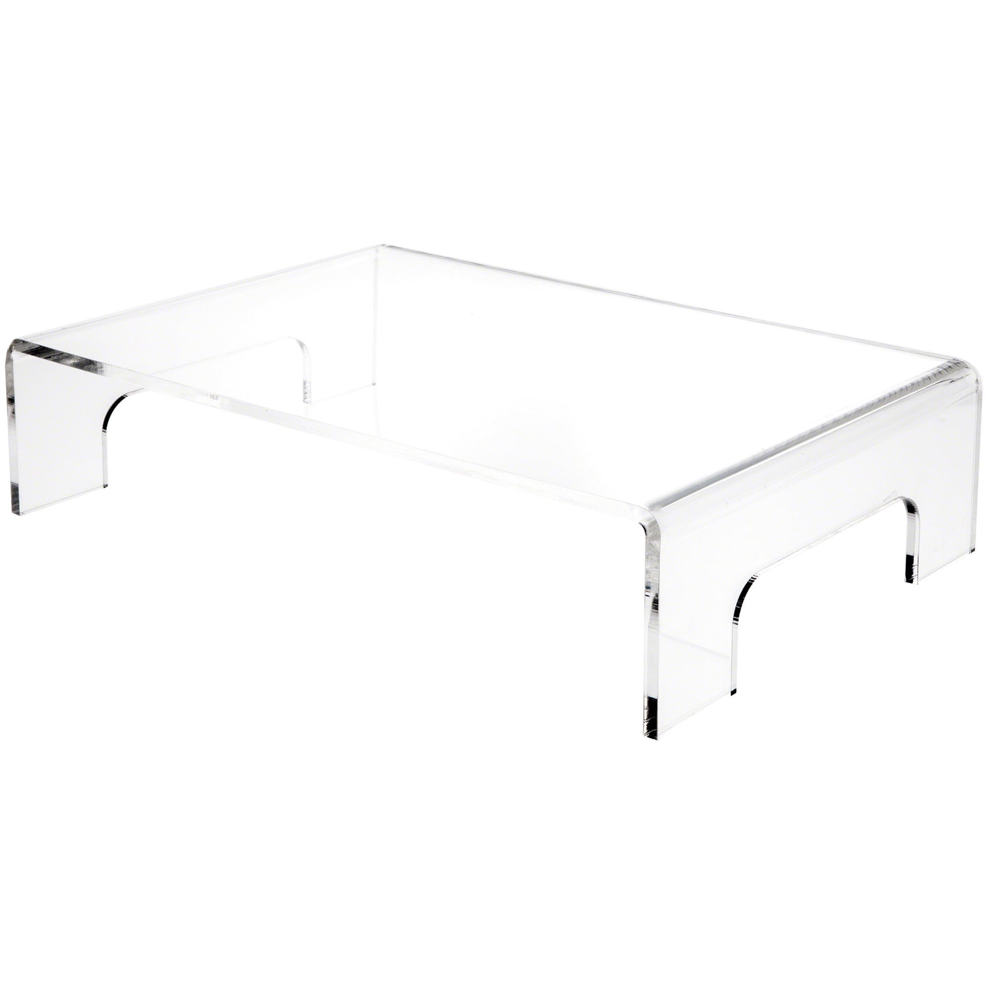 Plymor Clear Acrylic Display Riser with Tray Handles, 5" H x 21" W x 14 ...