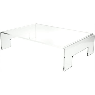 Plymor Clear Acrylic Display Riser with Tray Handles, 4" H x 18" W x 12 ...