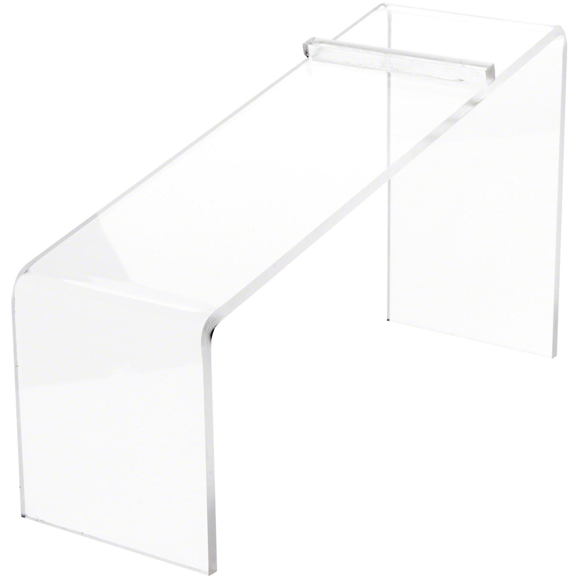 Plymor Clear Acrylic Elevated Heel Shoe Display Riser, 3" W x 9" D x 5 ...