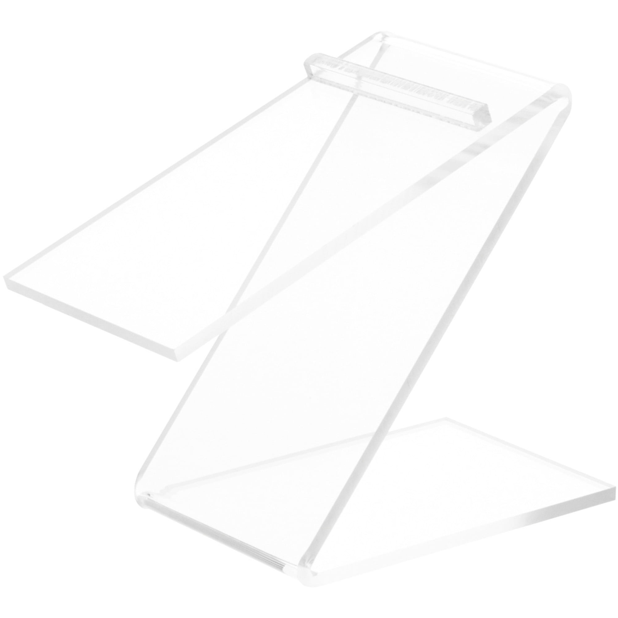 Plymor Clear Acrylic Elevated Heel "Z" Shoe Display Riser, 3" W x 6.25 ...