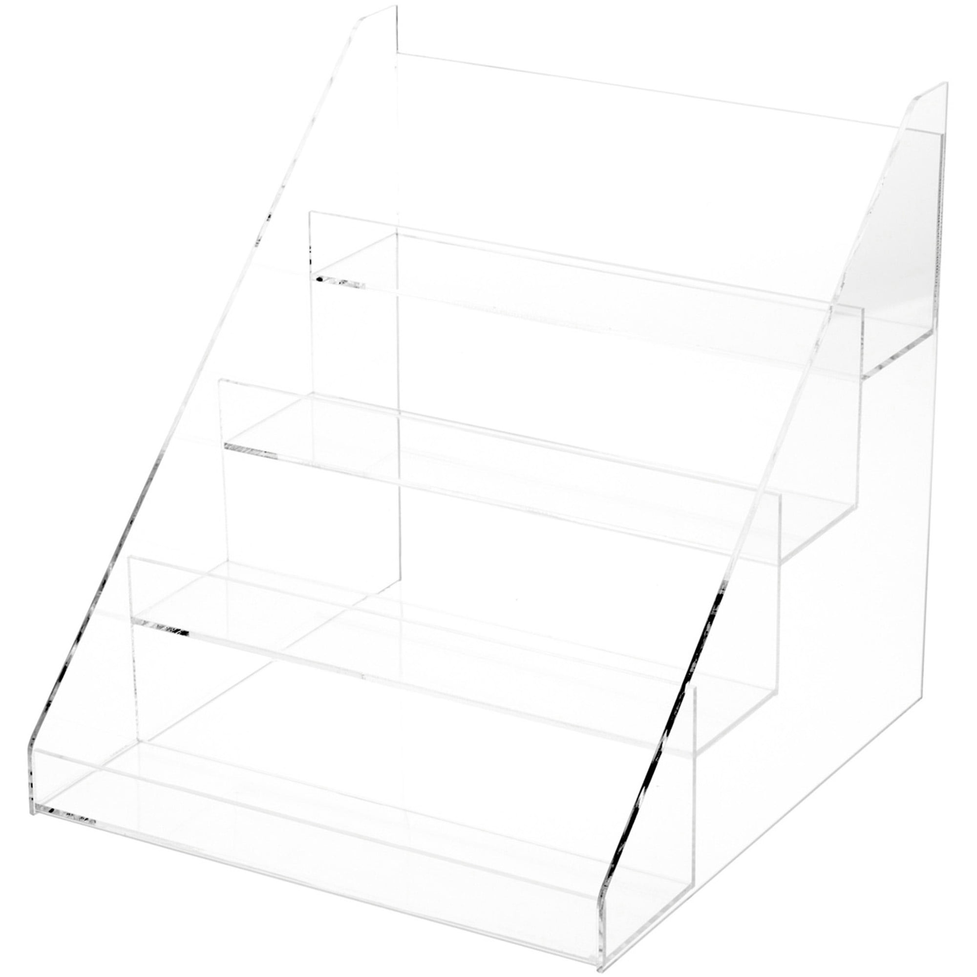 Plymor Clear Acrylic Flanged Display Stairs, 10" H x 10.1875" W x 11" D ...