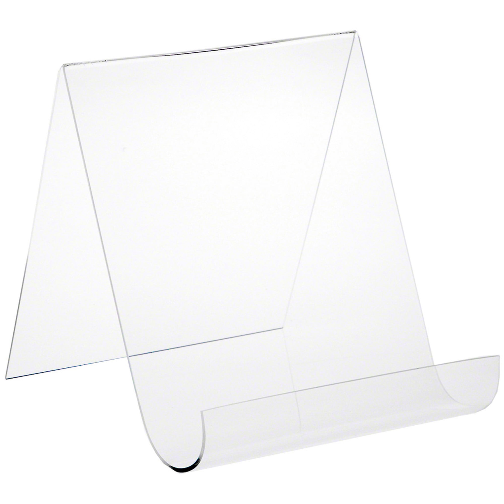 Plymor Clear Acrylic Flat Back Display Easel With Rounded Front, 10" H ...