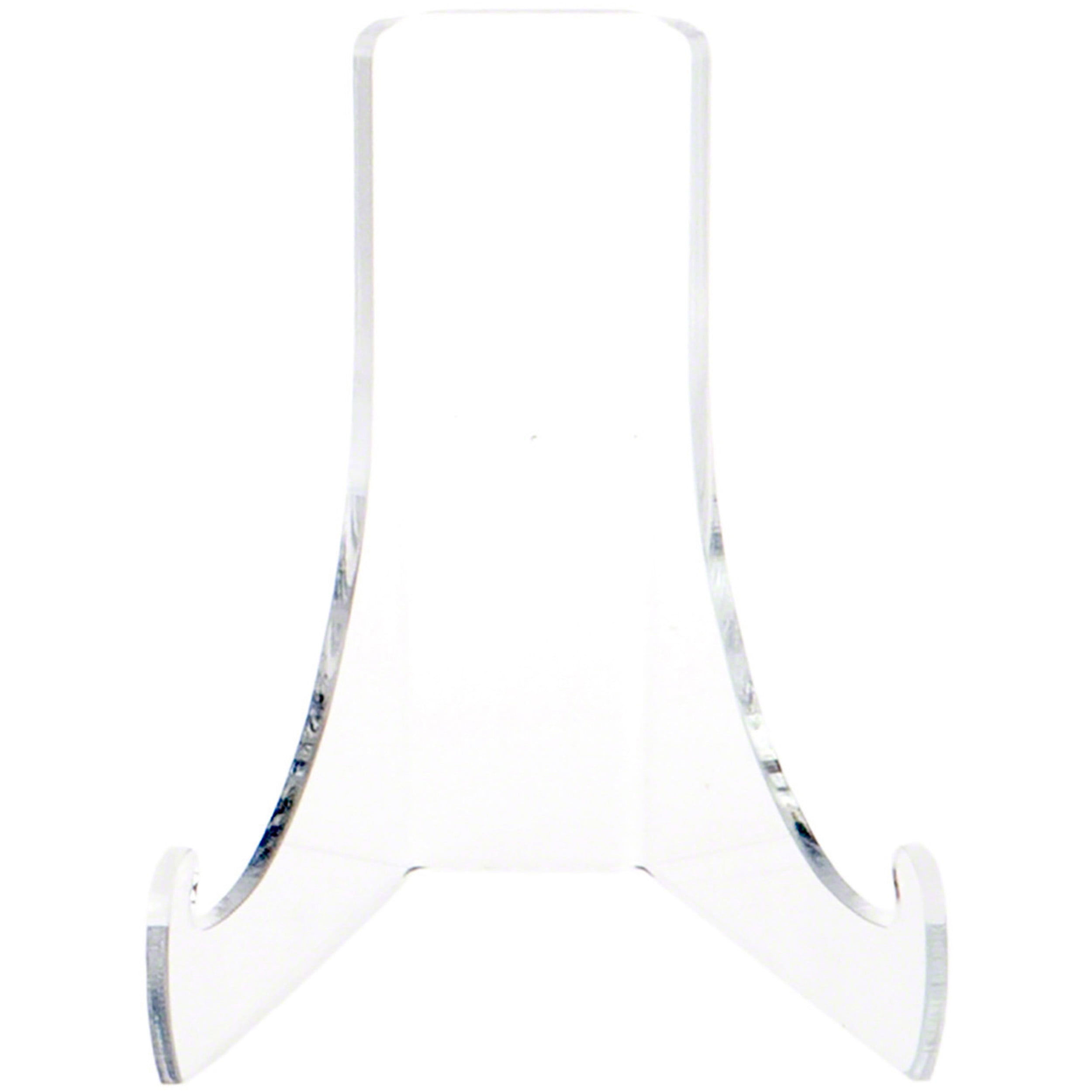 Plymor Clear Acrylic Flat Back Easel with Deep Support Ledges, 4.5" H x ...