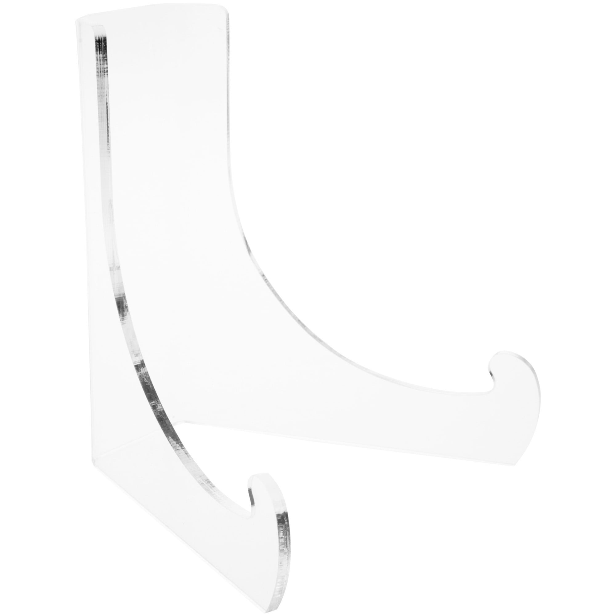 Plymor Clear Acrylic Flat Back Easel with Deep Support Ledges, 4.5" H x ...