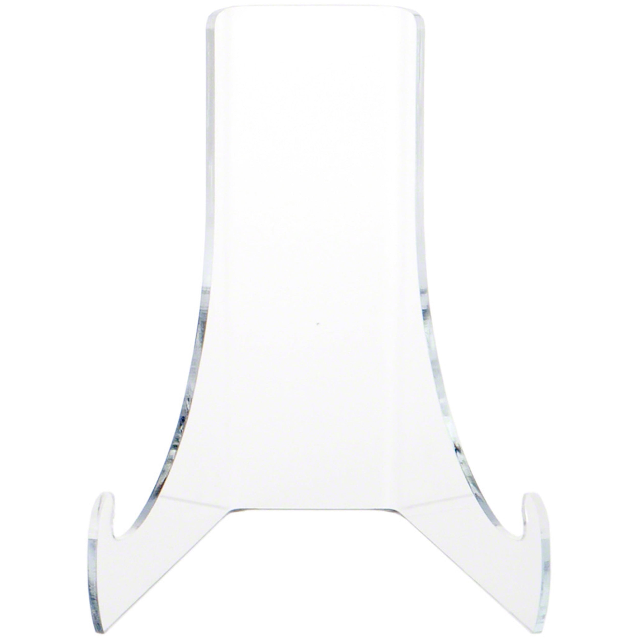 Plymor Clear Acrylic Flat Back Easel with Deep Support Ledges, 6" H x 5 ...