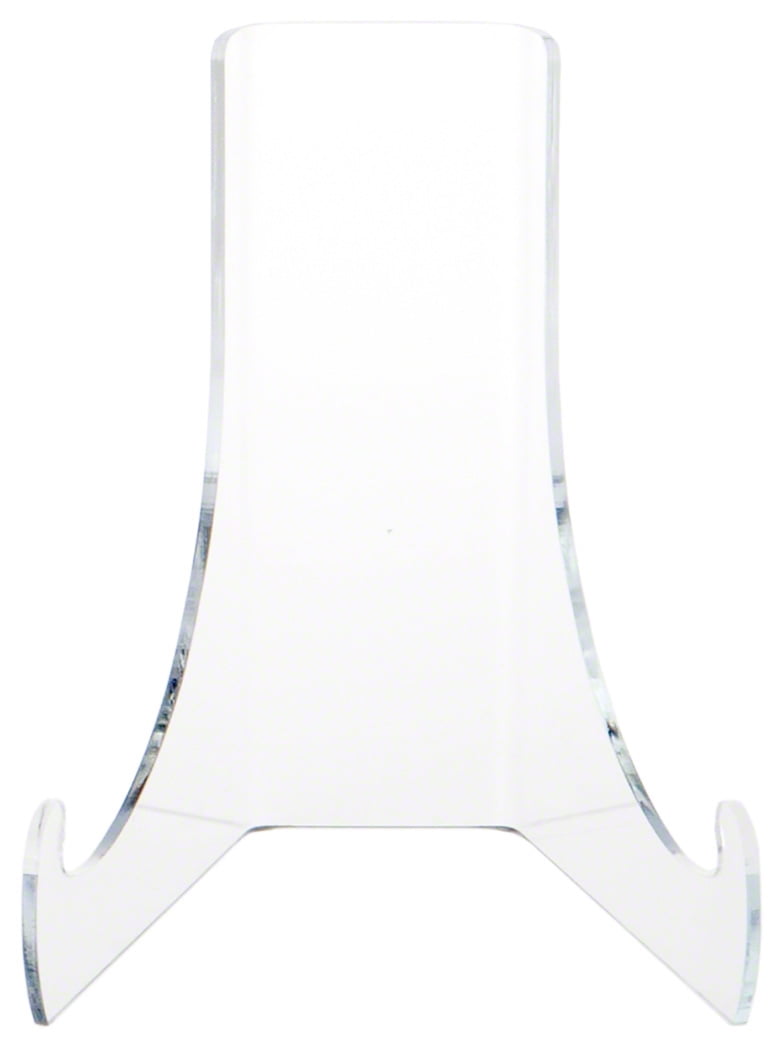 Plymor Clear Acrylic Flat Back Easel with Deep Support Ledges, 6" H x 5 ...