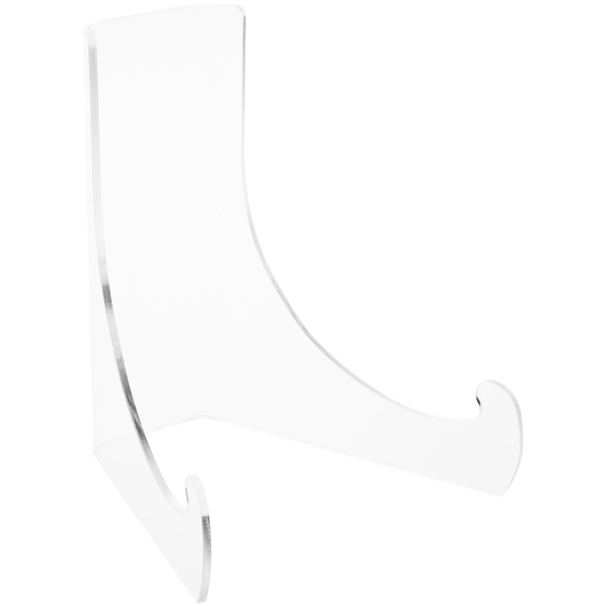 Plymor Clear Acrylic Flat Back Easel with Deep Support Ledges, 6" H x 5 ...