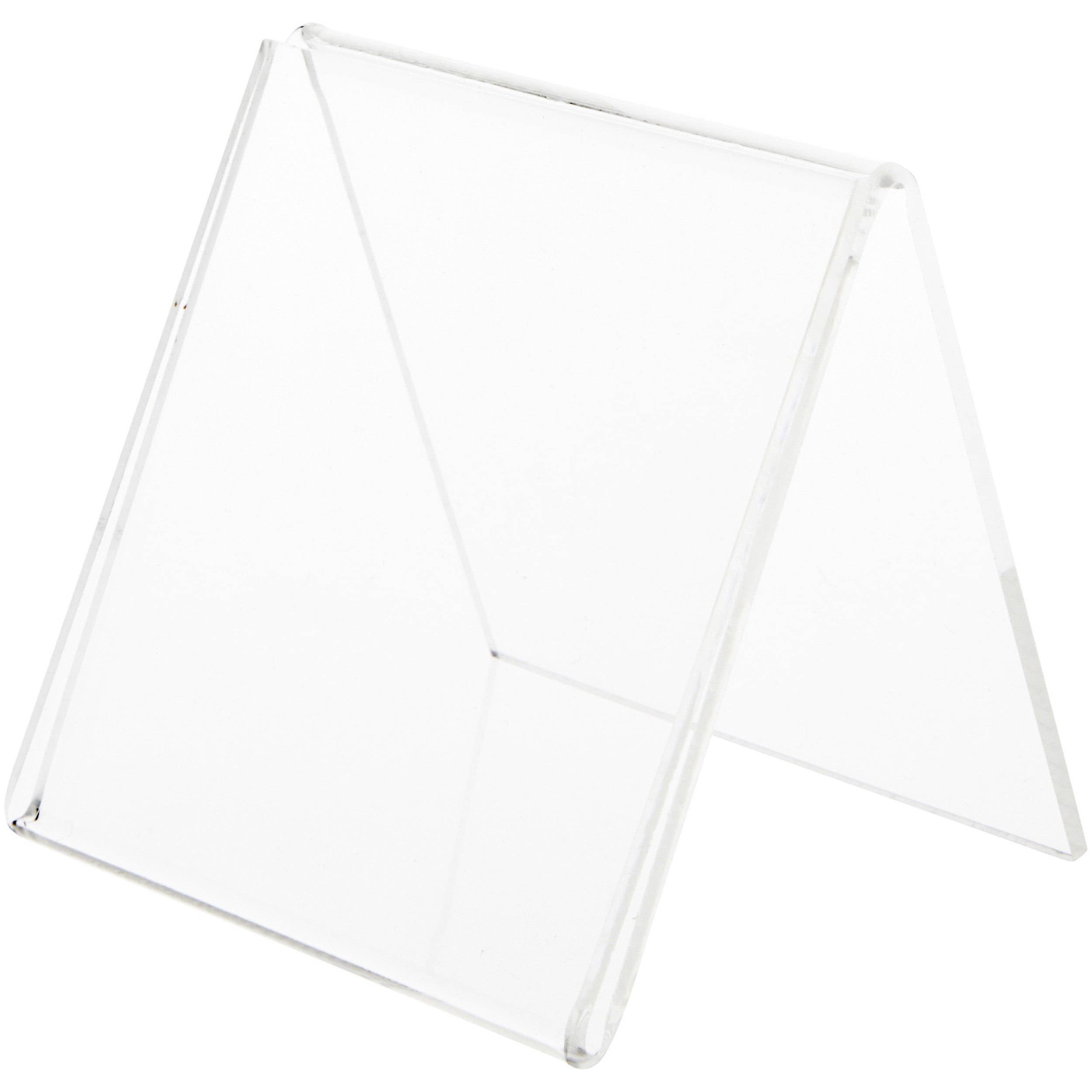 Plymor Clear Acrylic Folded A-Frame Holder for 1 Sign or Photo, 3.5" H ...