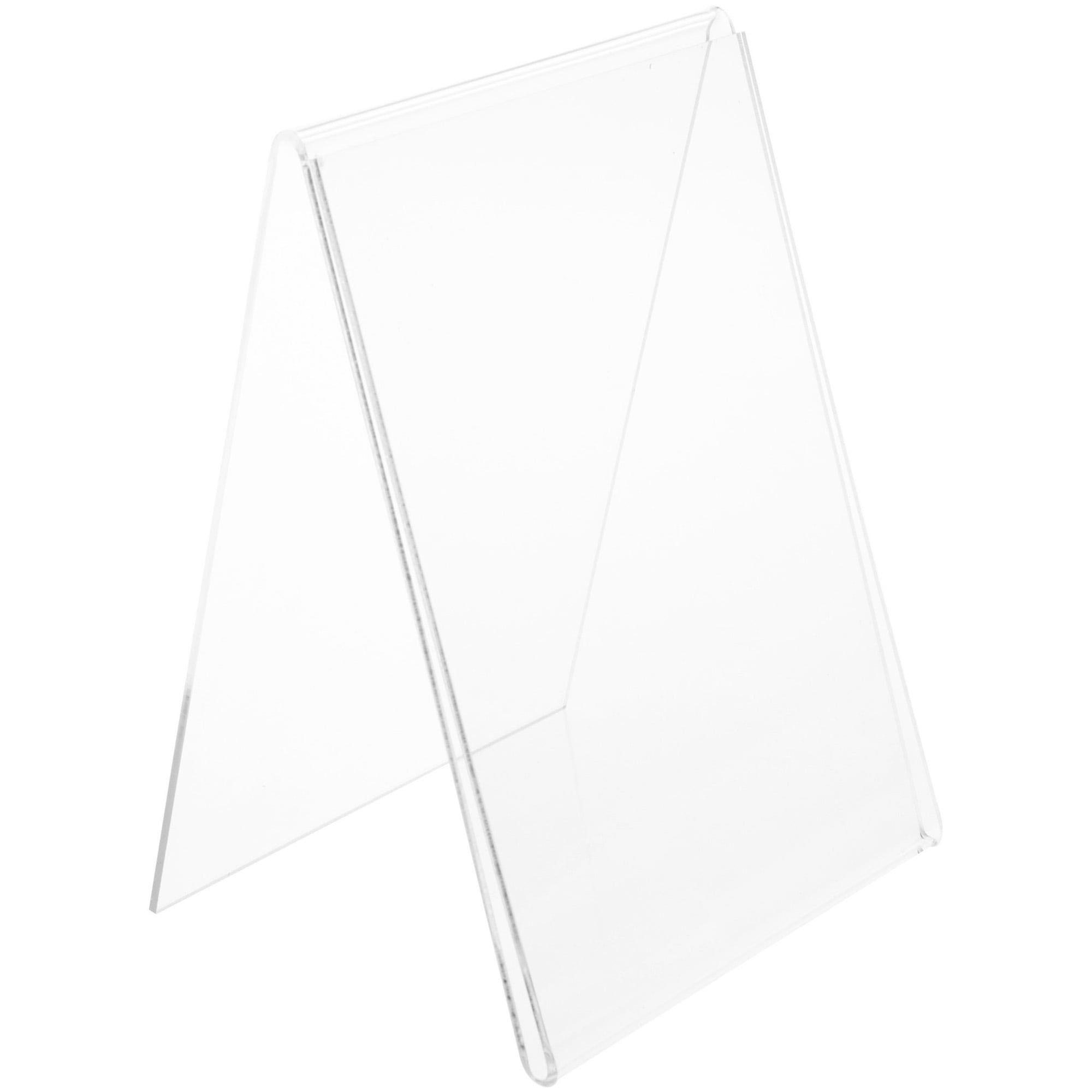 Plymor Clear Acrylic Folded A-Frame Holder for 1 Sign or Photo, 7" H x ...