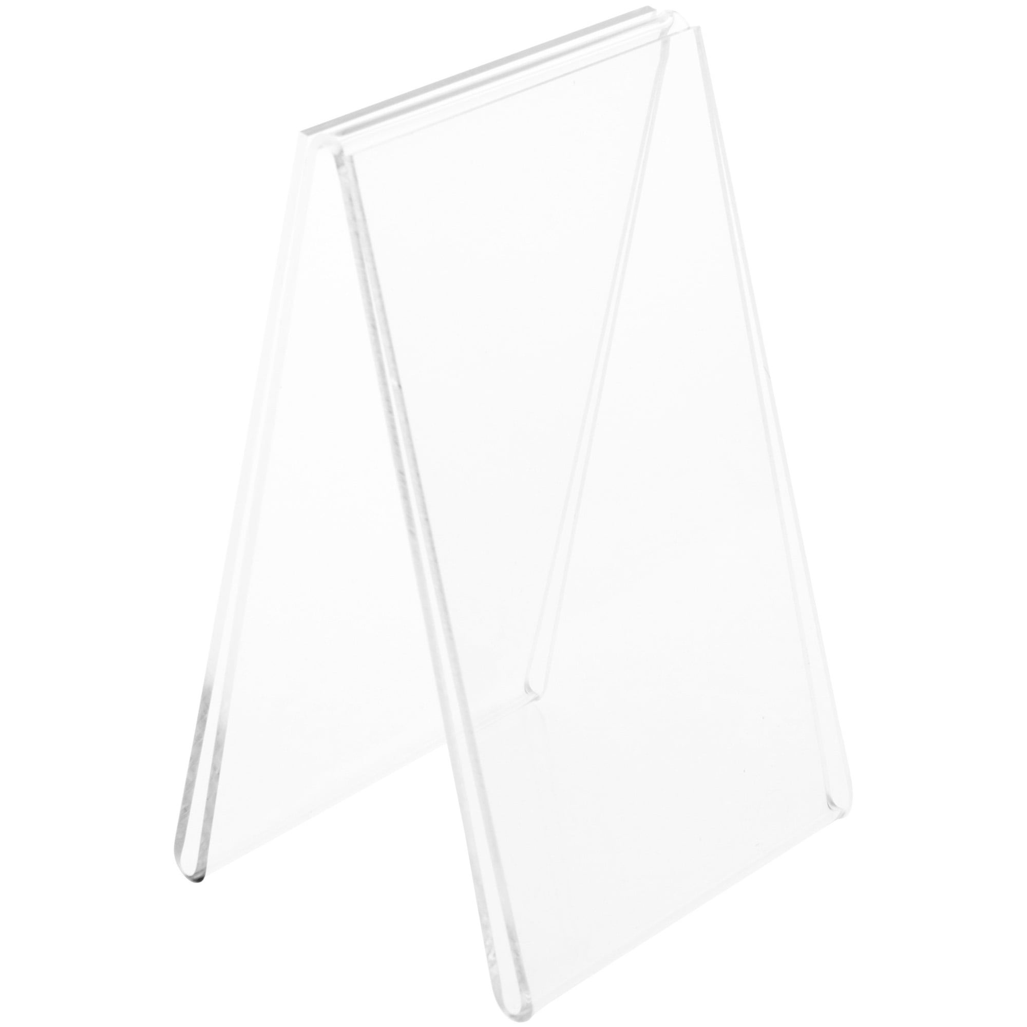 Plymor Clear Acrylic Folded A-Frame Holder for 2 Signs or Photo, 5.5" H ...