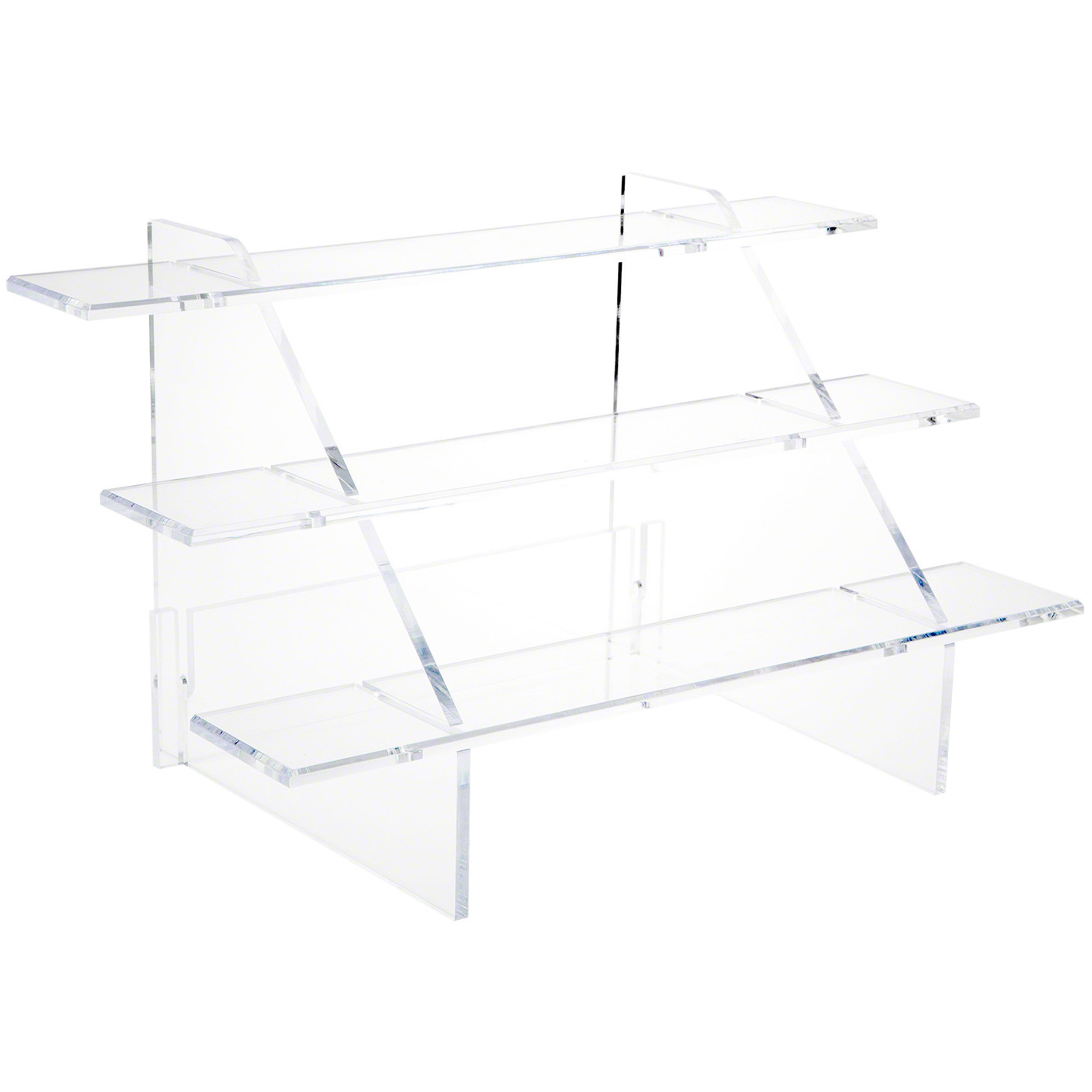 Plymor Clear Acrylic Interlocking Stair Display, 13" H x 22" W x 13" D ...