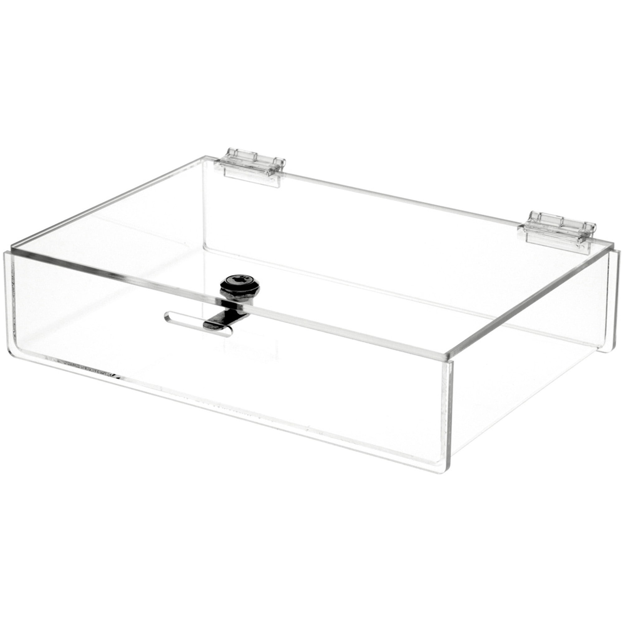 Plymor Clear Acrylic Locking Countertop Display Case, 2.75" H x 12" W x ...