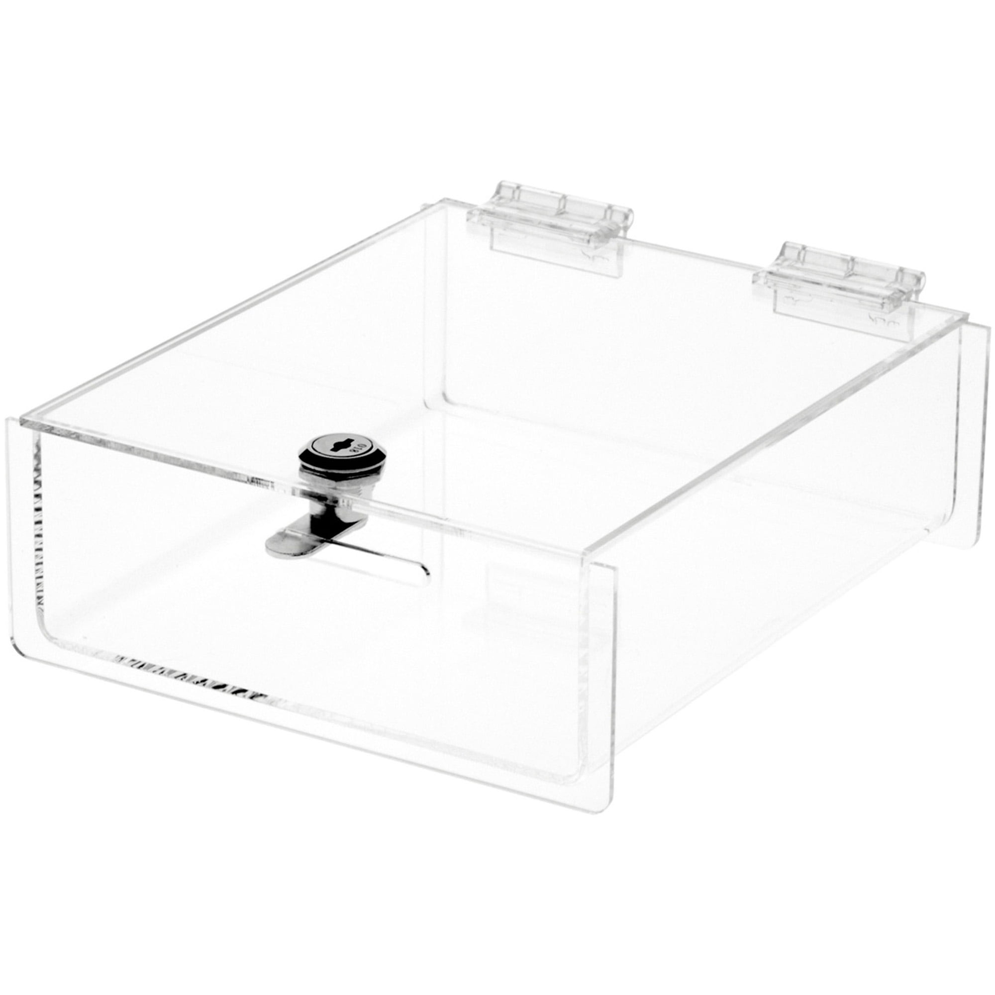 Plymor Clear Acrylic Locking Countertop Display Case, 2.75" H x 7.5" W ...
