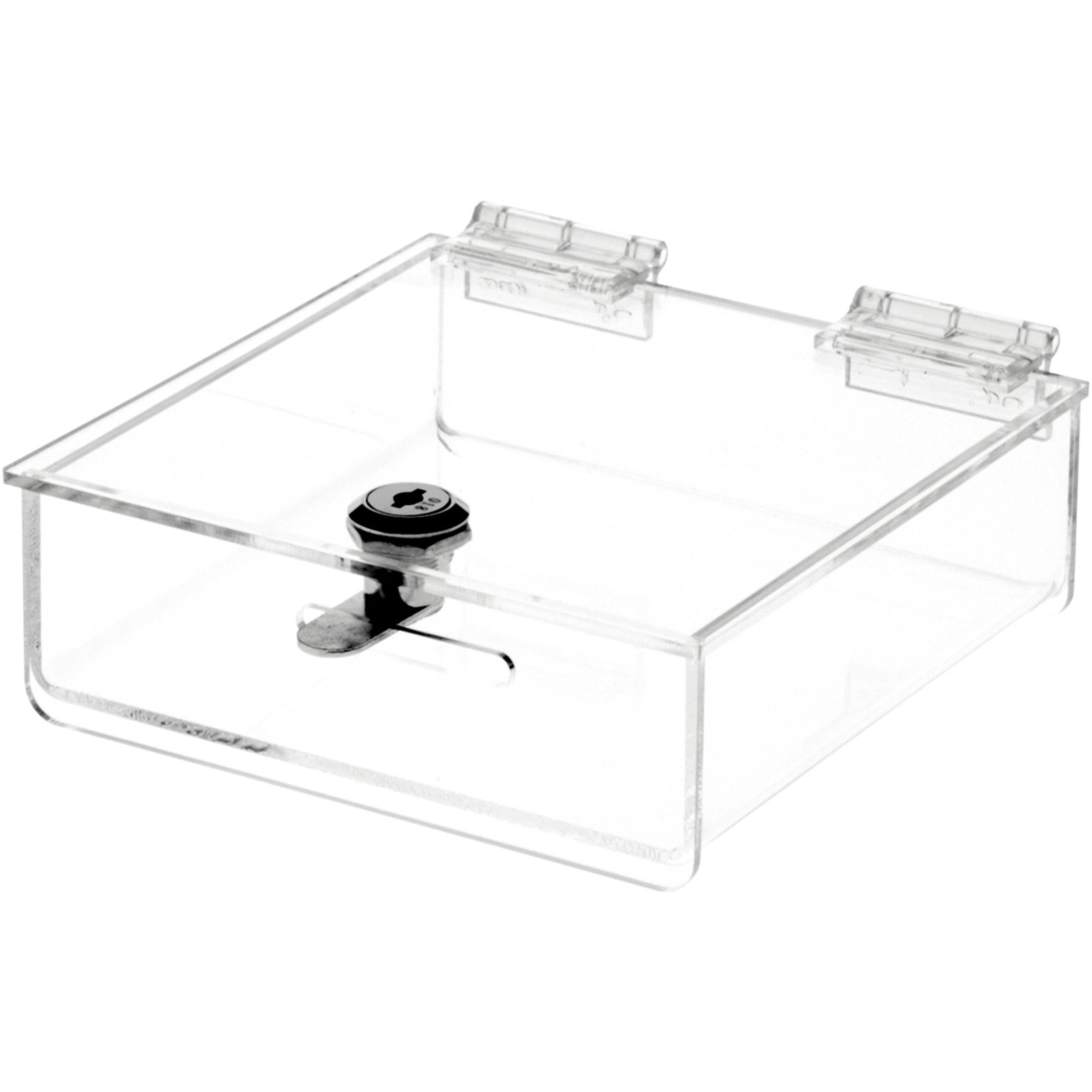 Plymor Clear Acrylic Locking Countertop Display Case, 2" H x 6" W x 6 ...