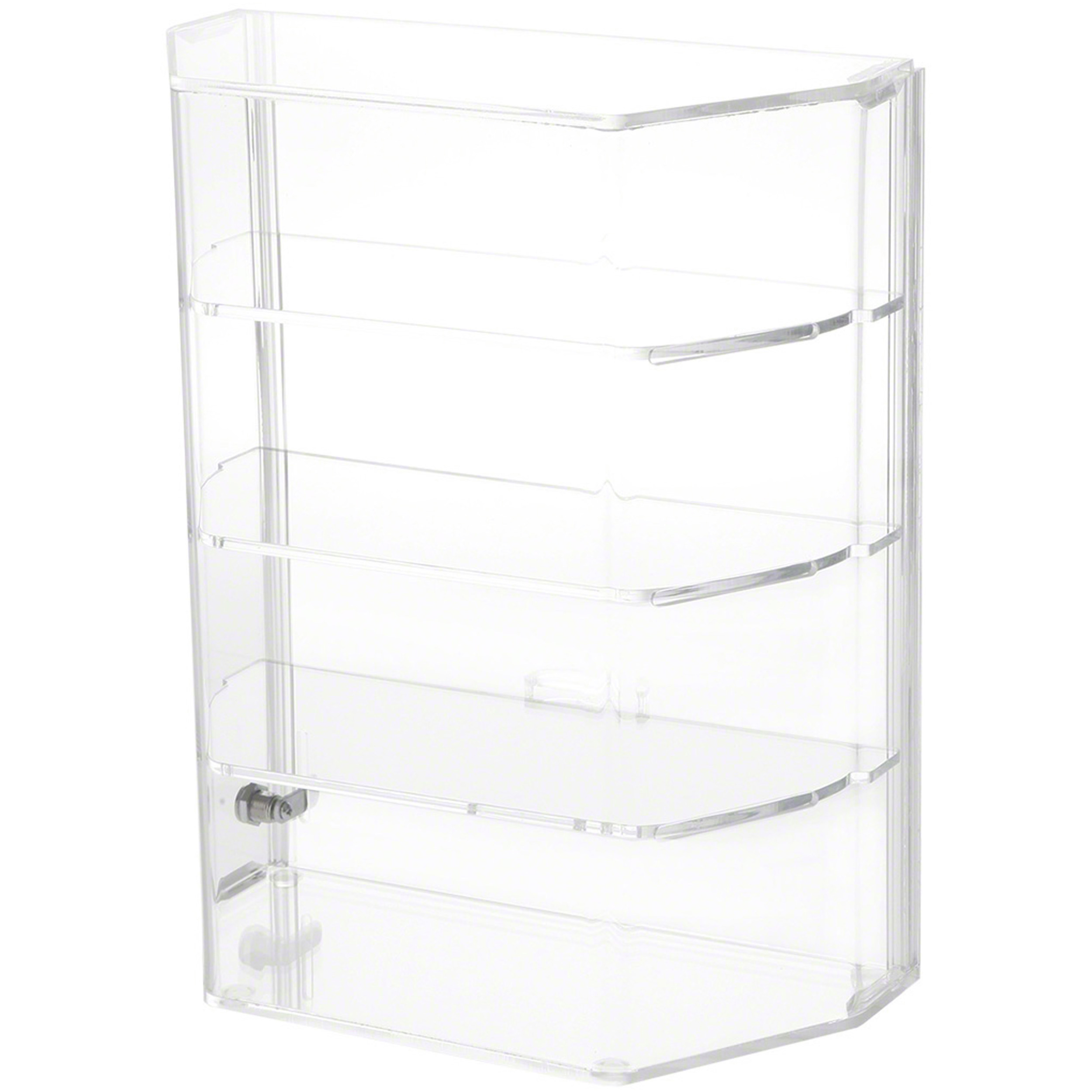 Plymor Clear Acrylic Locking Display Case with Angled Sides and Sliding ...
