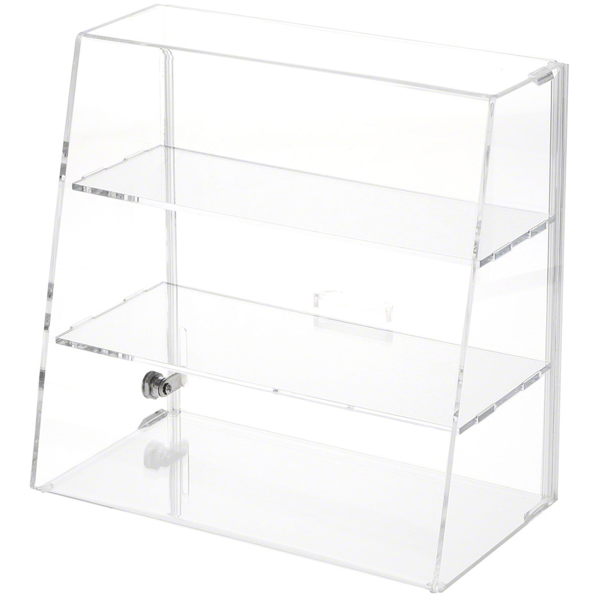 Plymor Clear Acrylic Locking Display Case with Slanted Front and ...