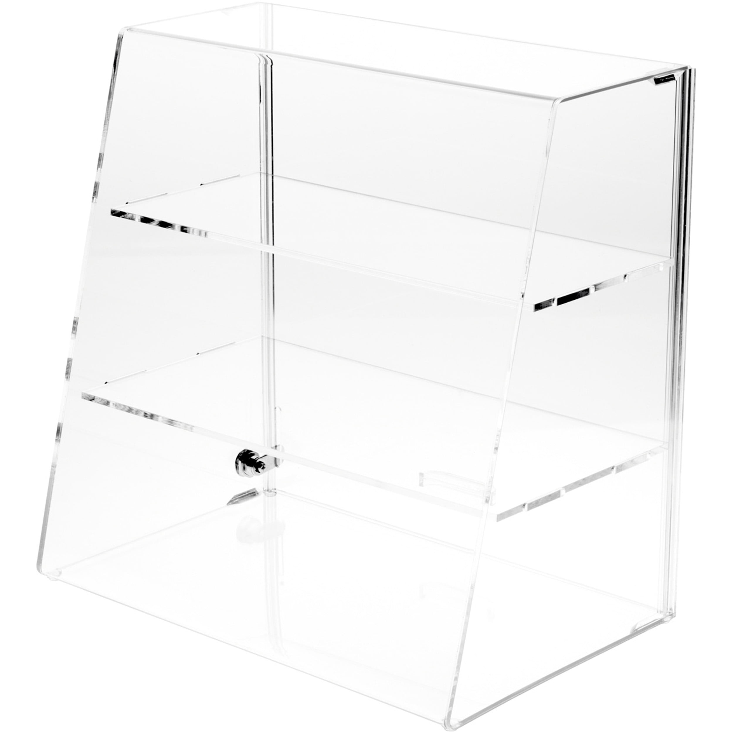 Plymor Clear Acrylic Locking Display Case with Slanted Front and ...
