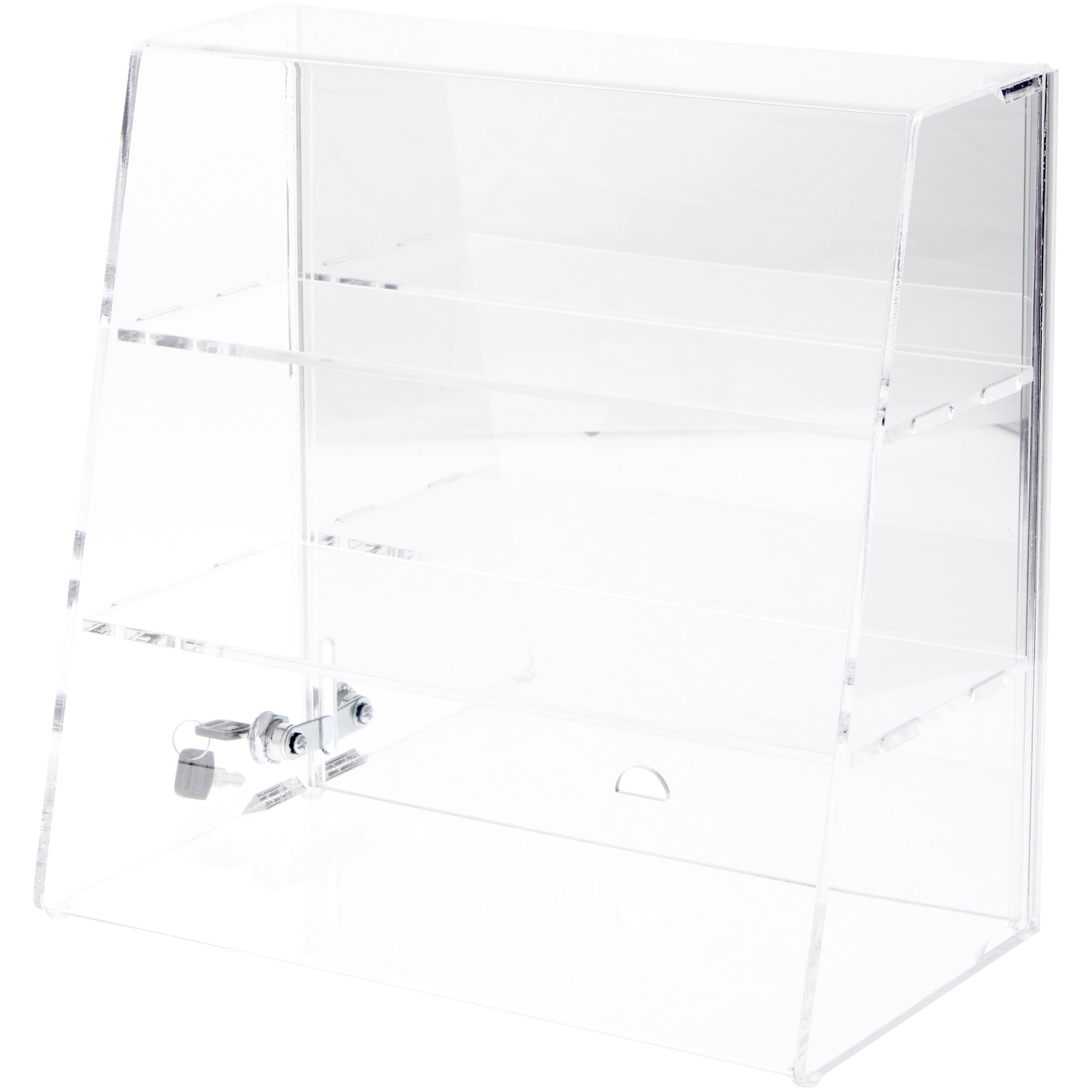 Plymor Clear Acrylic Locking Display Case with Slanted Front and ...