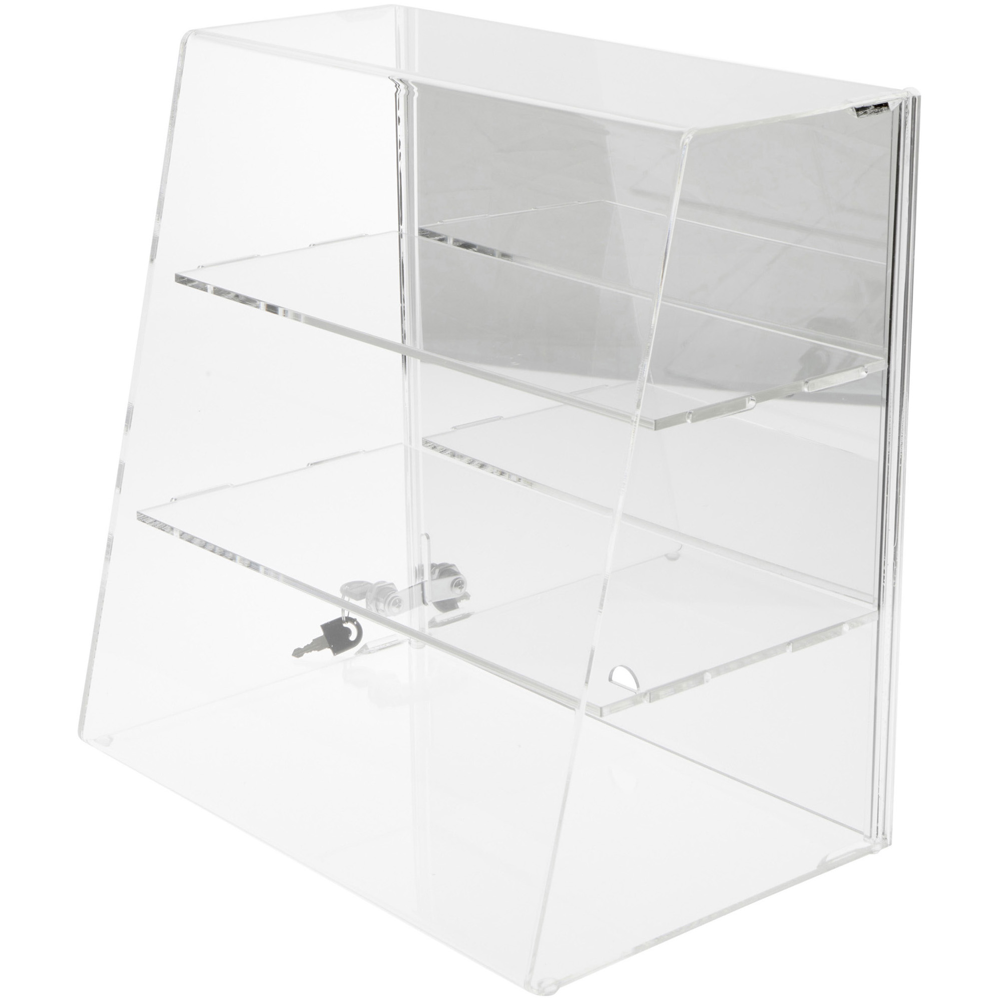 Plymor Clear Acrylic Locking Display Case with Slanted Front and ...