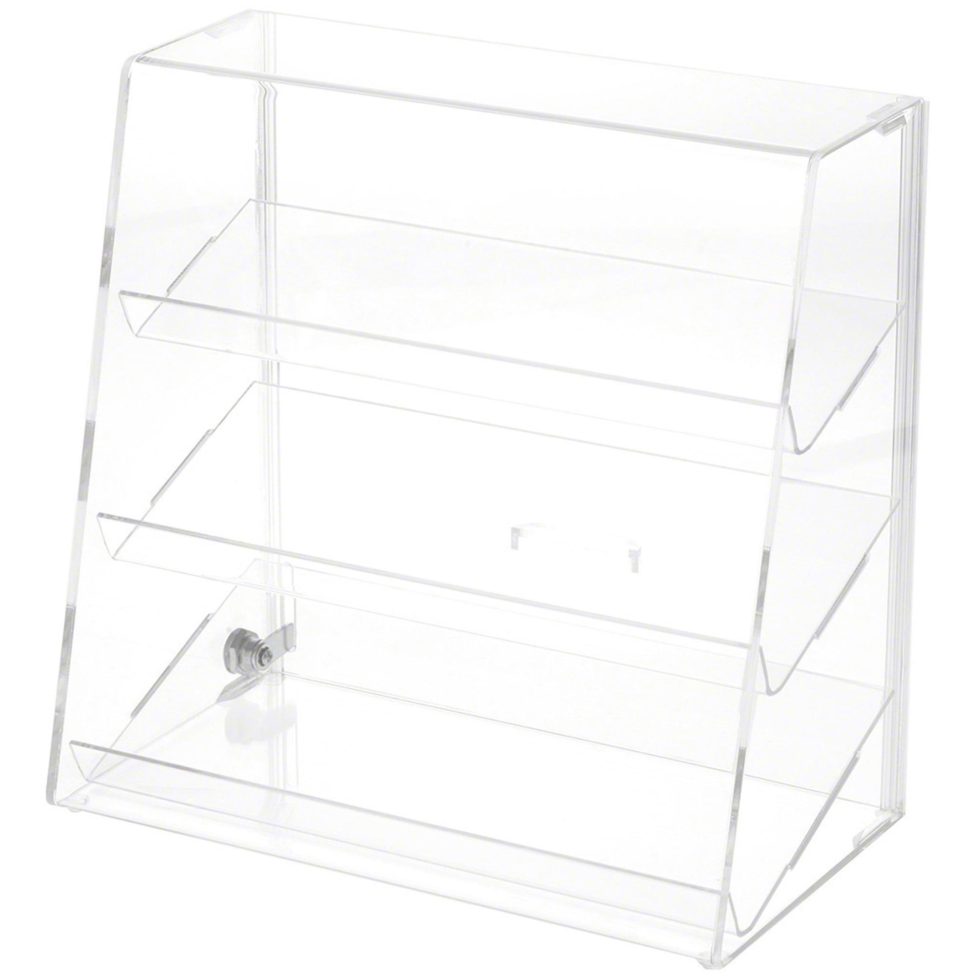 Plymor Clear Acrylic Locking Display Case with Slanted Front and ...