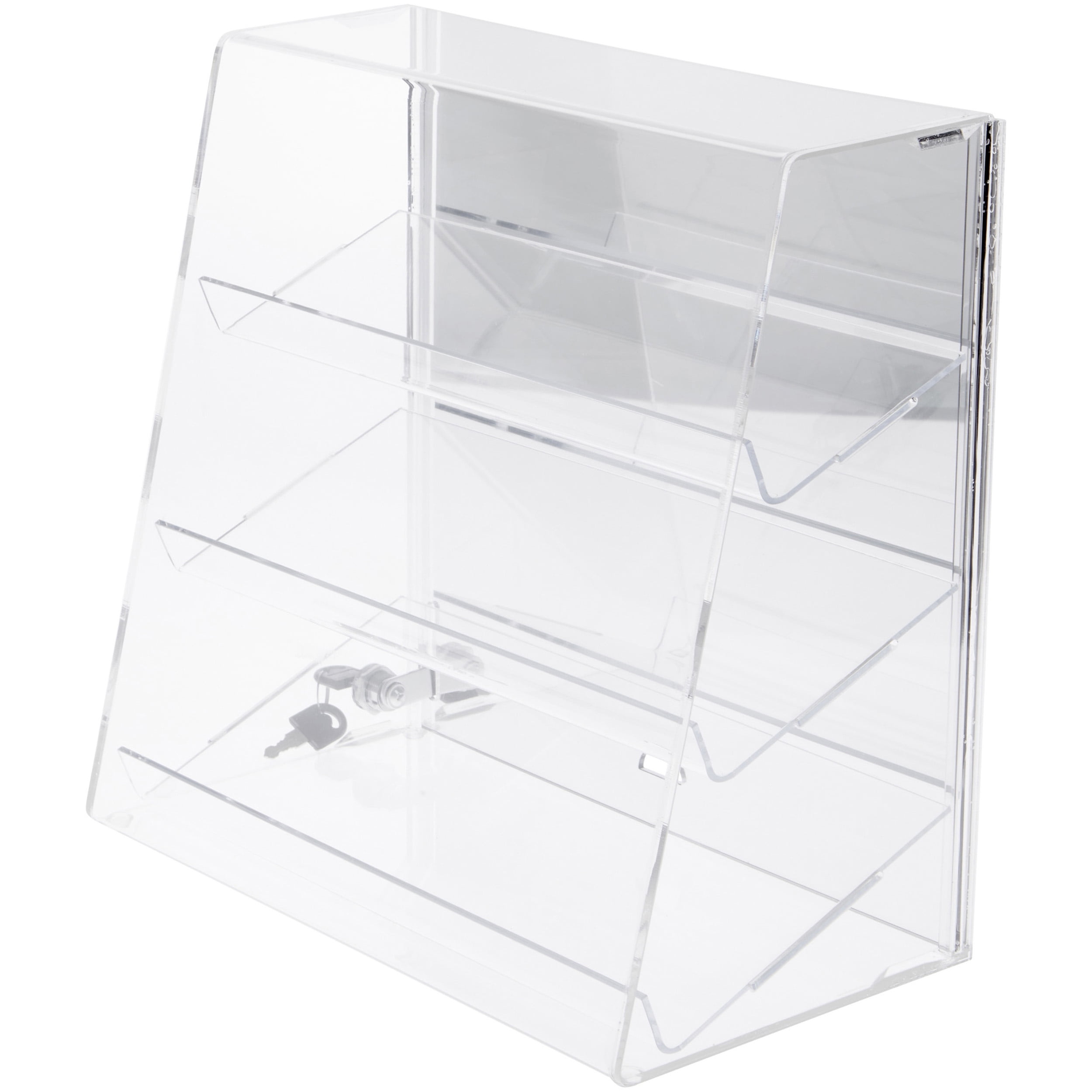 Plymor Clear Acrylic Locking Display Case with Slanted Front and ...