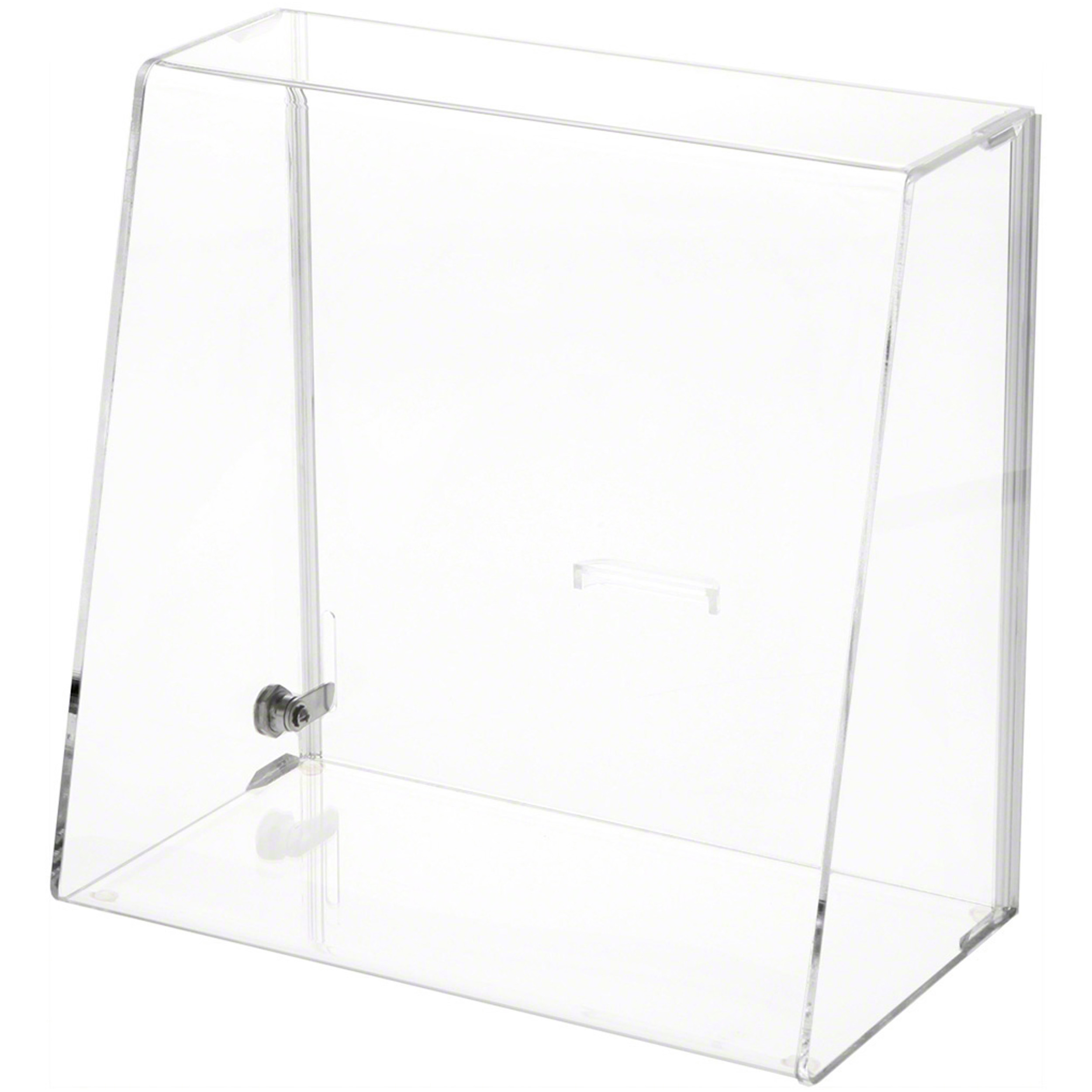 Plymor Clear Acrylic Locking Display Case with Slanted Front and ...