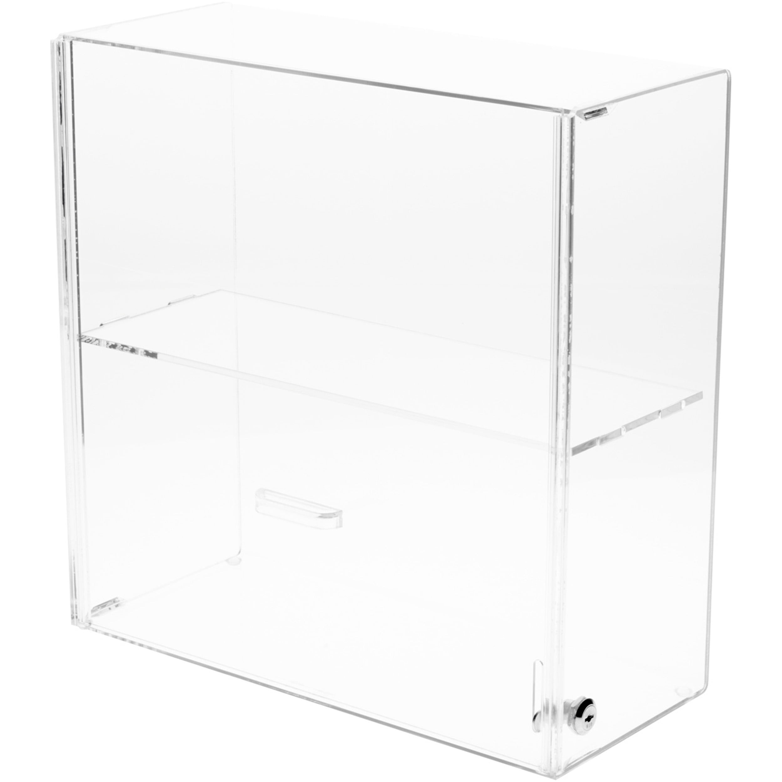 Plymor Clear Acrylic Locking Display Case with Sliding Back, 1 Shelf ...