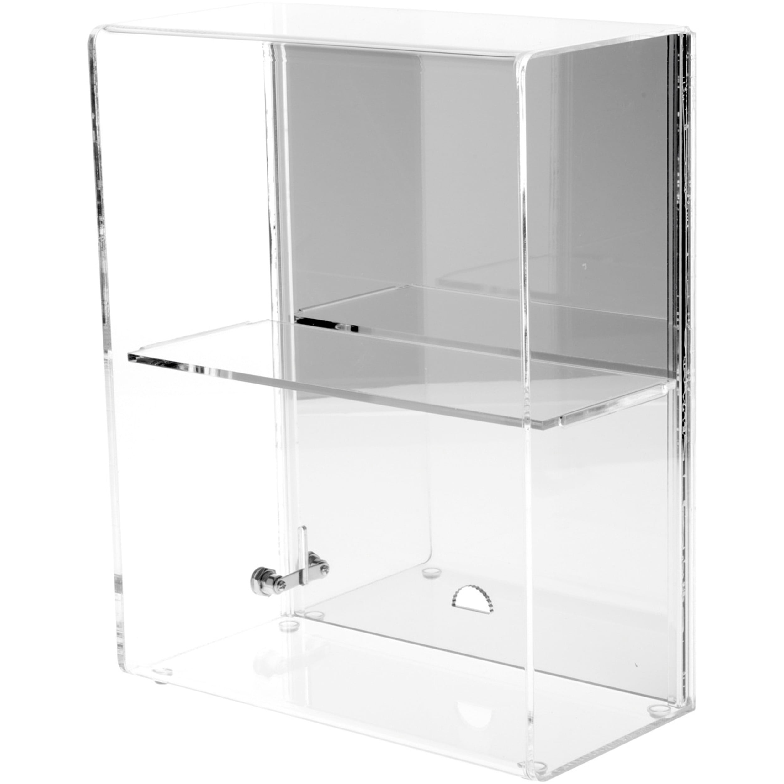 Plymor Clear Acrylic Locking Display Case with Sliding Back, 1 Shelf ...