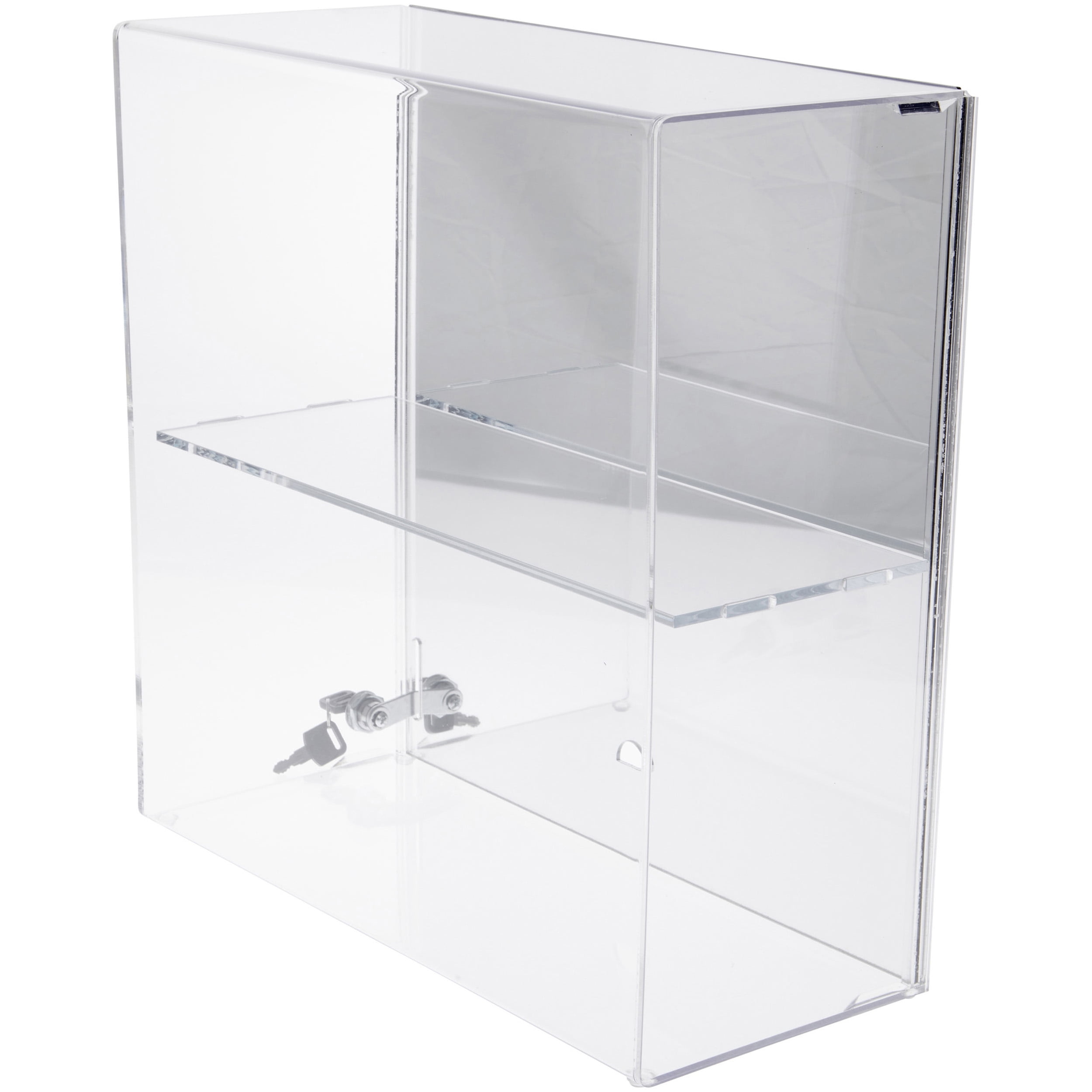 Plymor Clear Acrylic Locking Display Case with Sliding Back, 1 Shelf ...