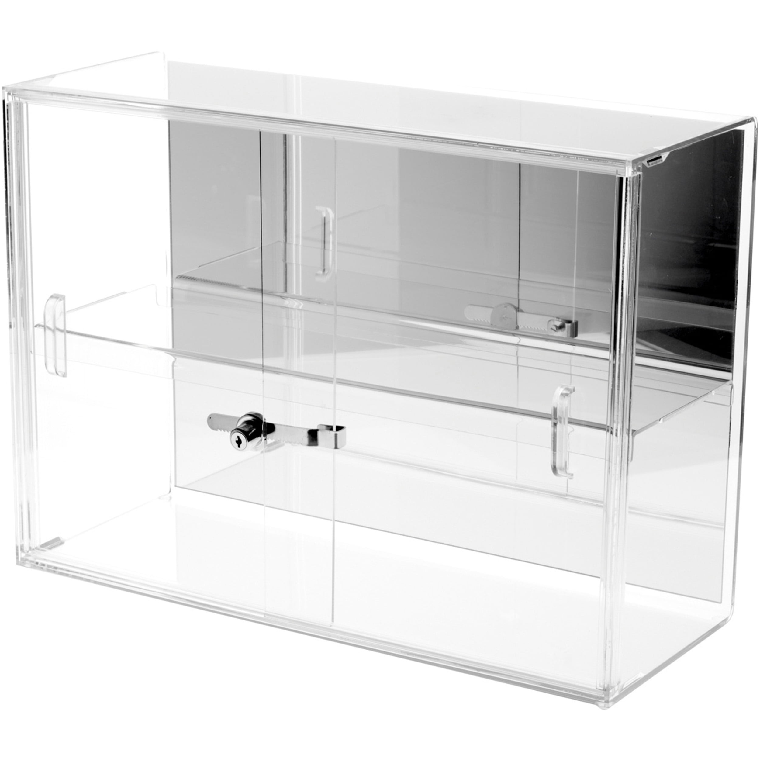 Plymor Clear Acrylic Locking Display Case with Sliding Back, 1 Shelf ...