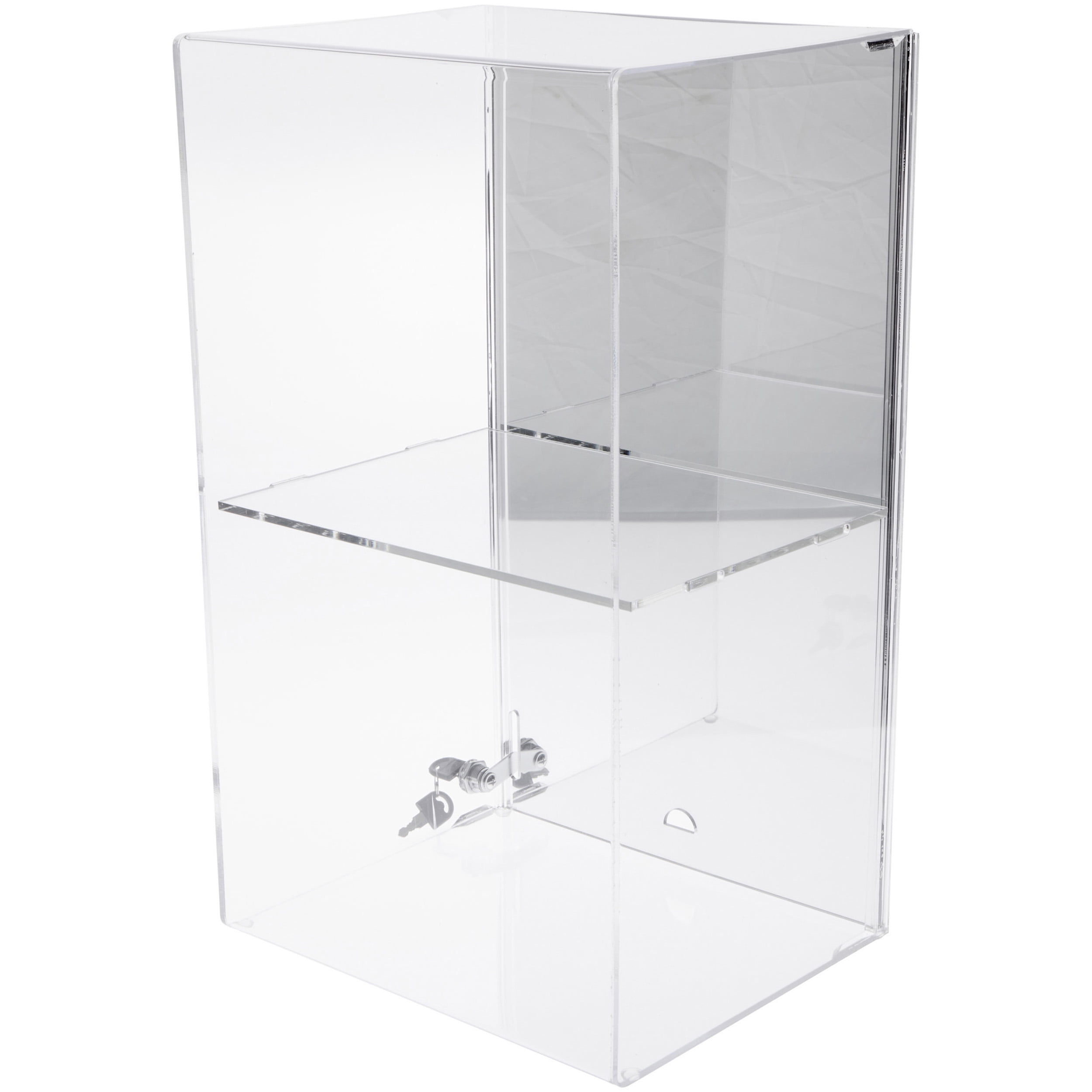 Plymor Clear Acrylic Locking Display Case with Sliding Back, 1 Shelf ...