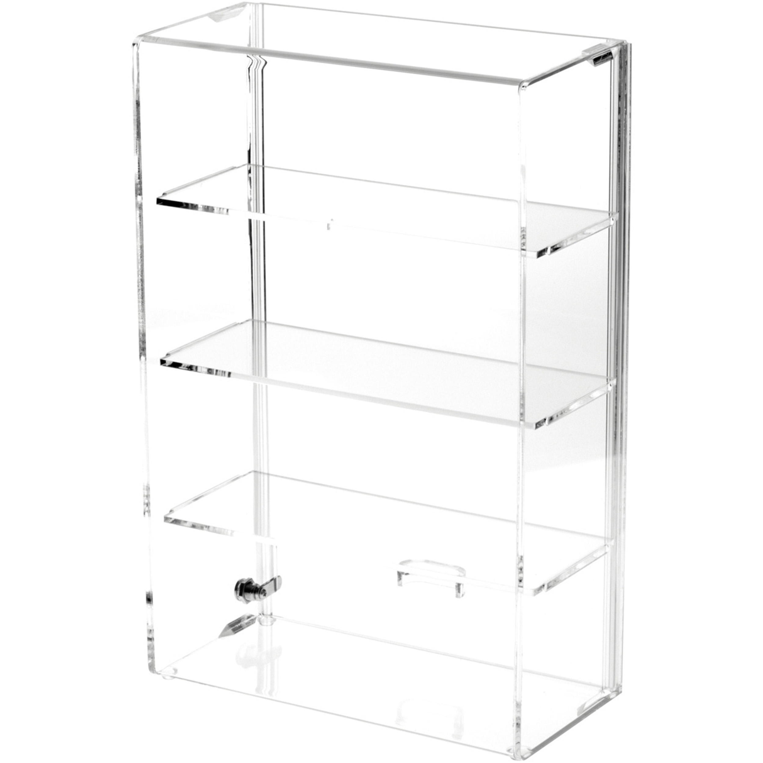 Plymor Clear Acrylic Display Case: Lockable with Sliding Back, 3 ...