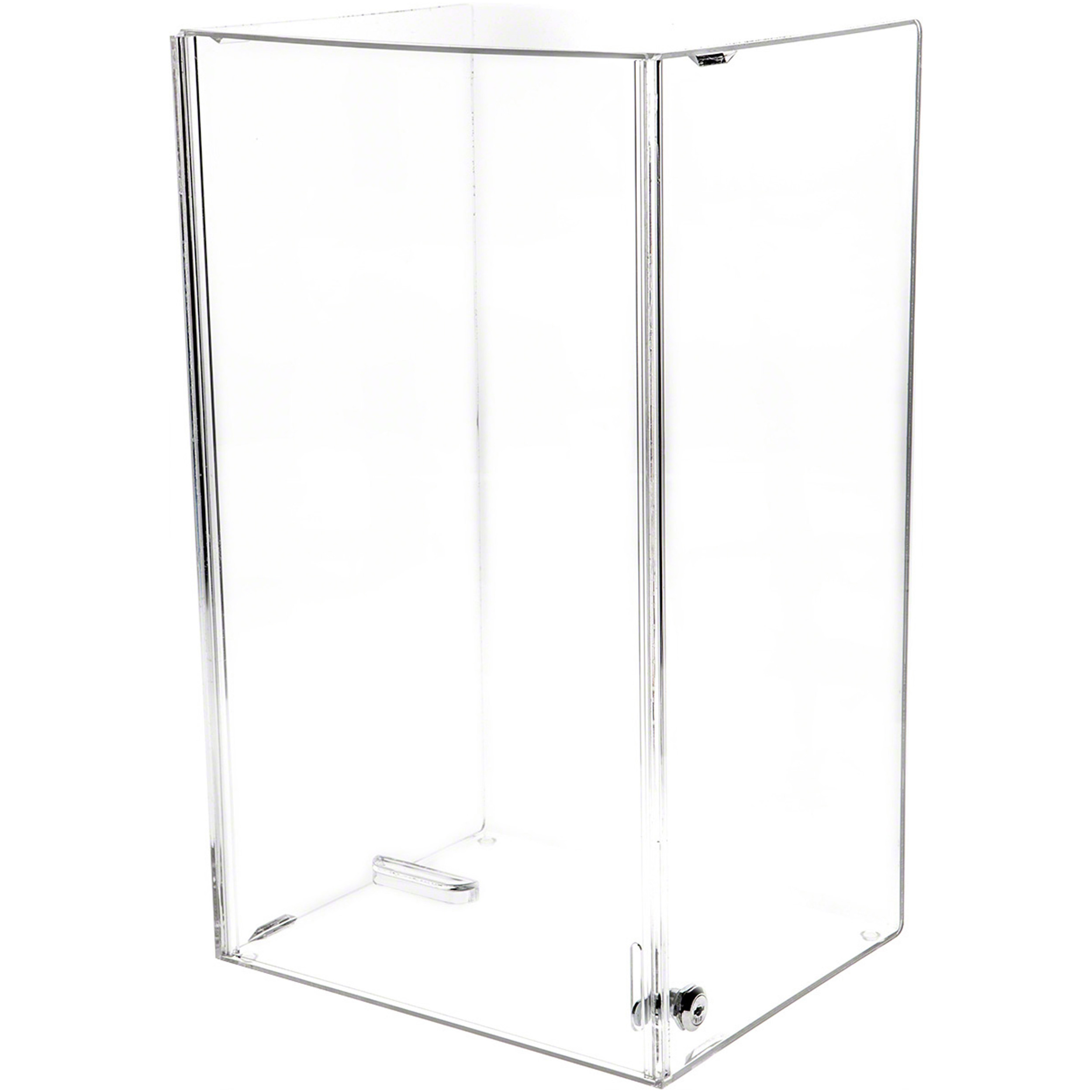 Plymor Clear Acrylic Locking Display Case with Sliding Back, No Shelf ...