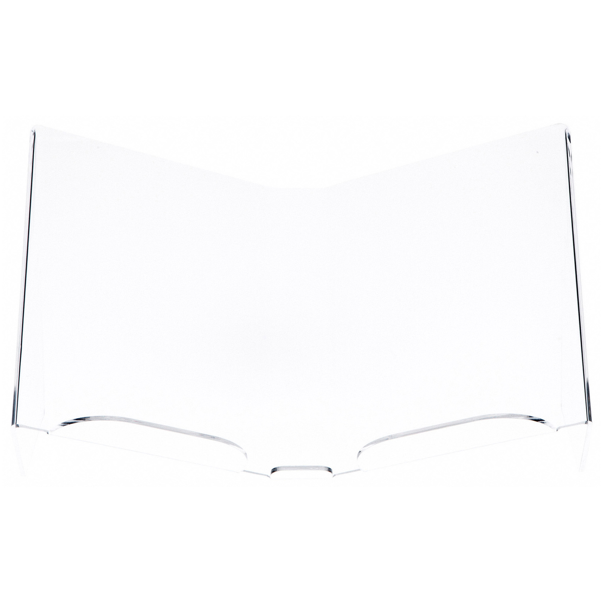 Plymor Clear Acrylic Open Book Display Stand with 2" Ledge, Tilted, 19 ...