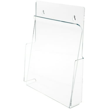 Plymor Clear Acrylic 2-Pocket Tri-Fold Brochure Literature Holder ...