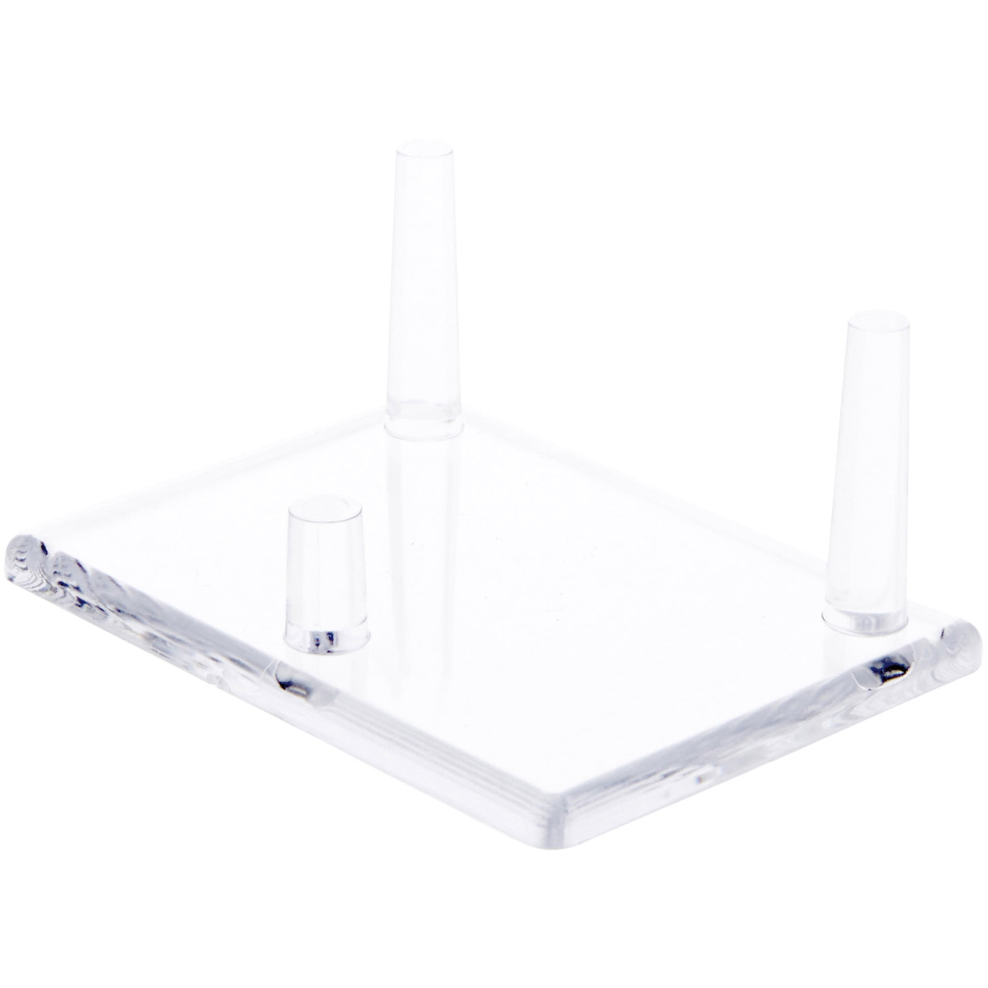 Plymor Clear Acrylic Rectangular Base with 3 Display Prongs for Geode ...