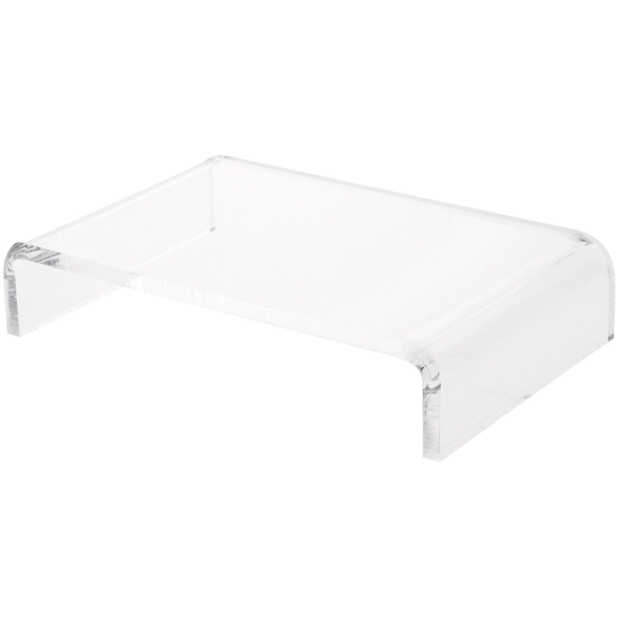 Plymor Clear Acrylic Rectangular Display Riser, 2" H x 10" W x 6" D (3/ ...