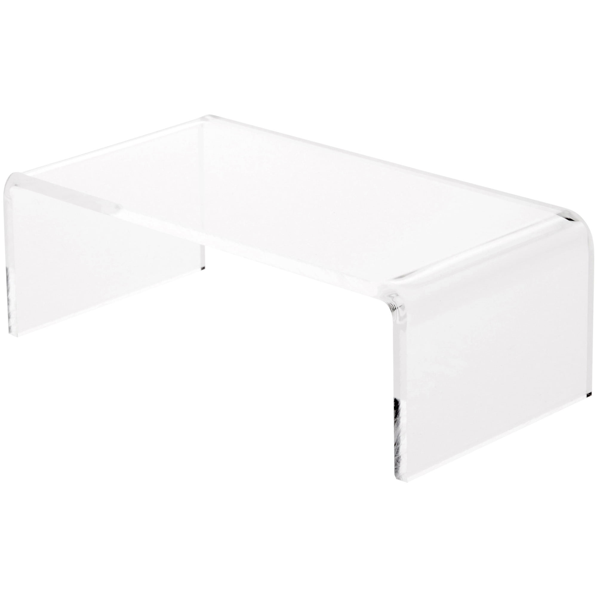 Plymor Clear Acrylic Rectangular Display Riser, 2" H x 6" W x 3" D (1/8 ...
