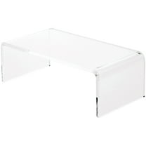 Plymor Clear Acrylic Rectangular Polished Edge Display Base, 8" W x 6" D x 0.25" H, Pack of 6 ...