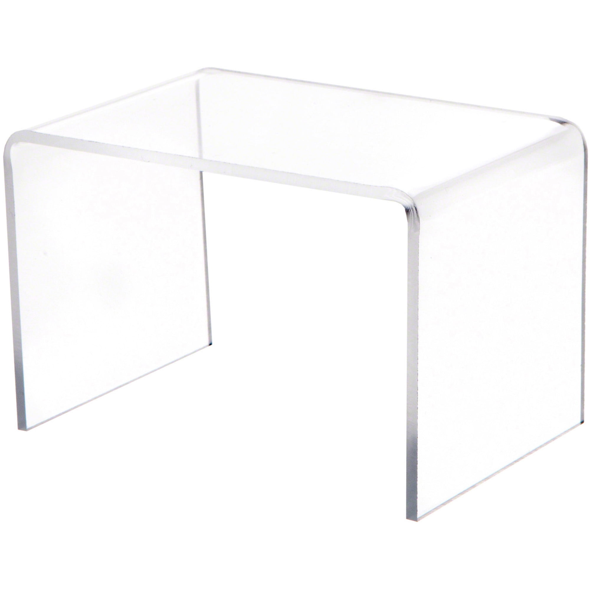 Plymor Clear Acrylic Rectangular Display Riser, 3" H x 4.5" W x 3" D (1 ...